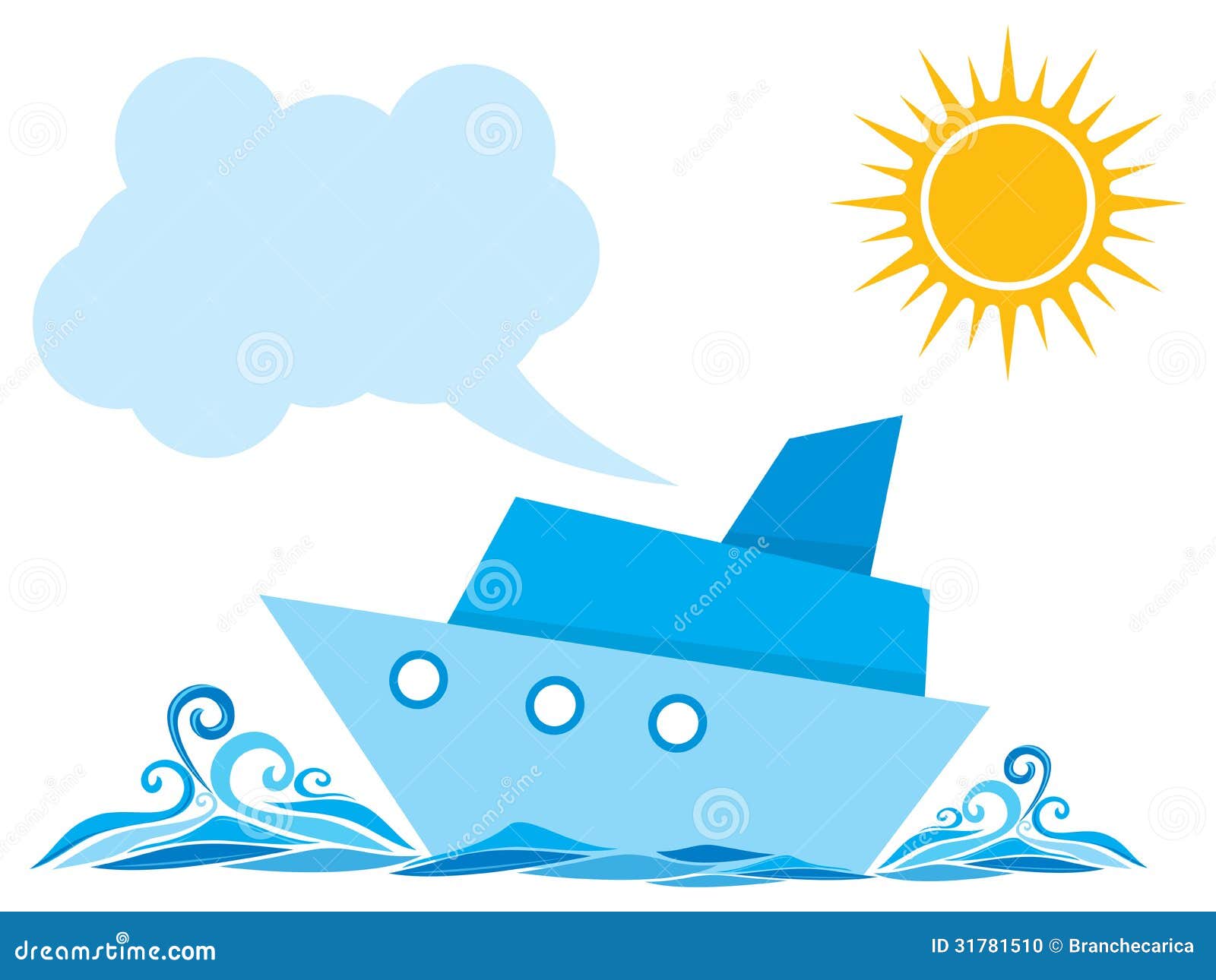 Cartoon Ship With Waterwheel Line Logo Royalty-Free Stock Photography ...