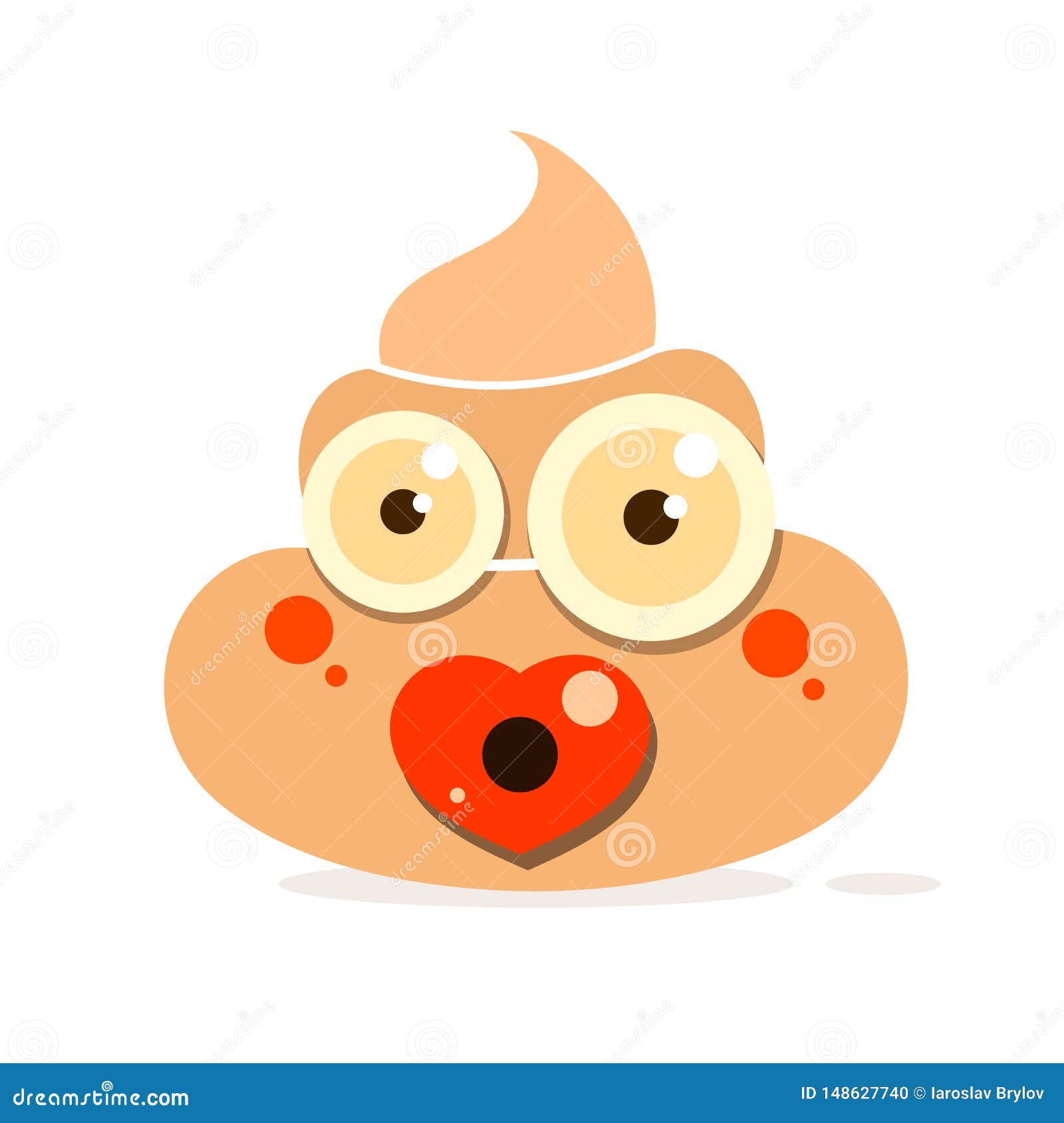 Cartoon Shit Vector Icon on White Background Stock Vector ...