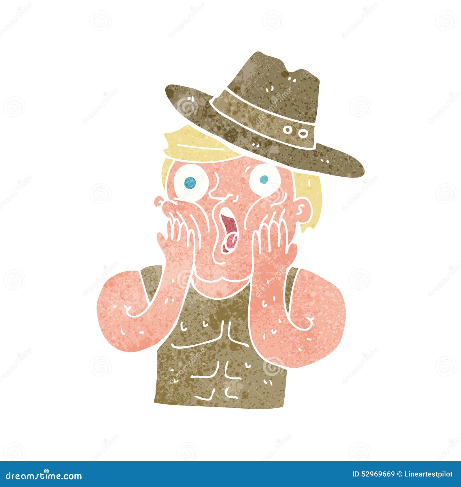Cartoon Shocked Australian Guy Stock Illustration - Illustration of ...