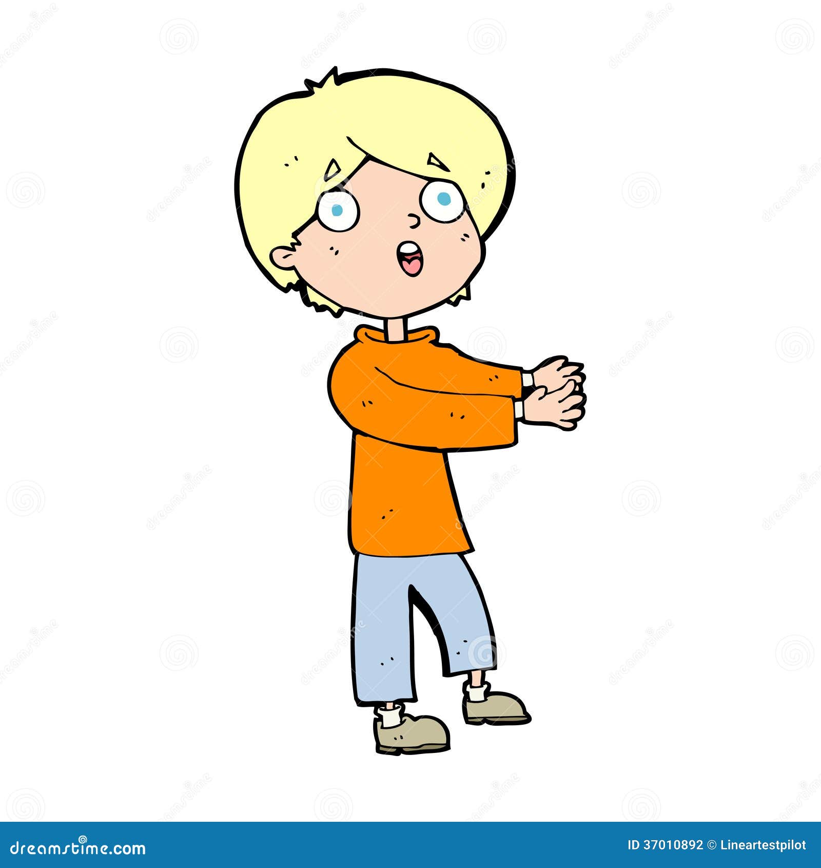 Cartoon shocked boy stock illustration. Illustration of drawn - 37010892