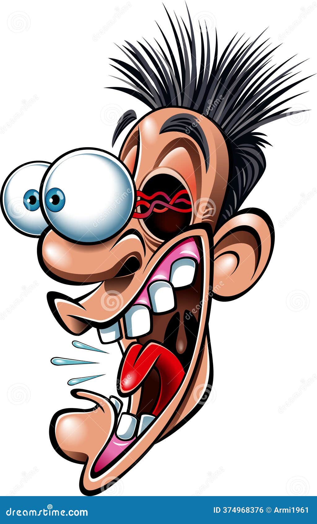 Shocked Face Emoji And A Tongue Sticking Out On A Yellow Cinematic ...