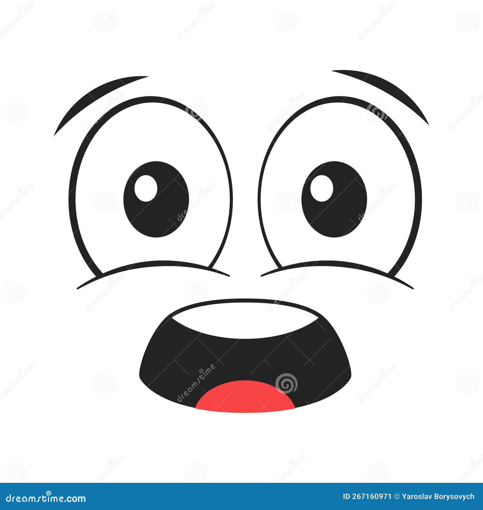 Cartoon Shocked Face Vector Stock Vector - Illustration of face, symbol ...