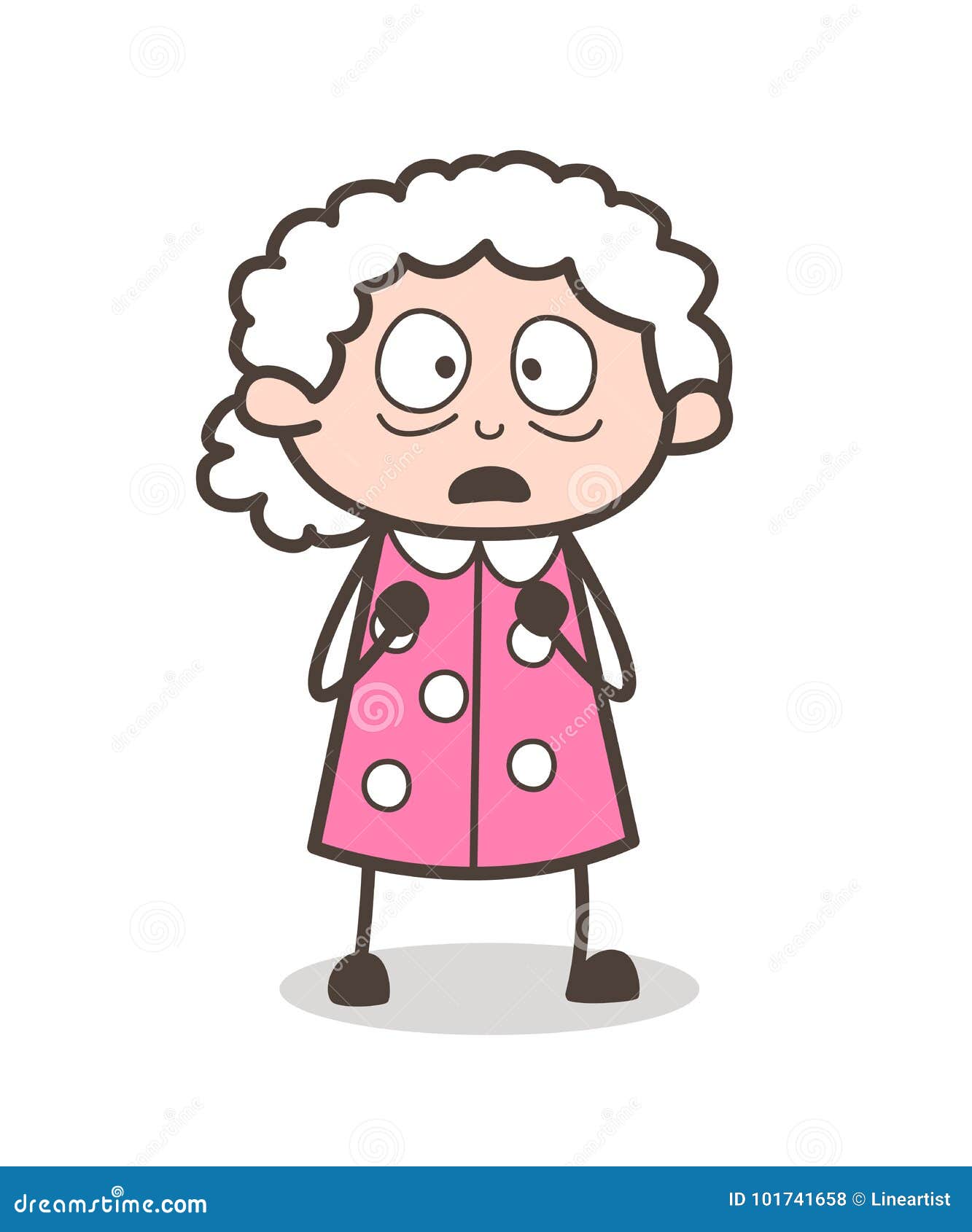 Shocked Granny Vector Illustration. | CartoonDealer.com #71332051
