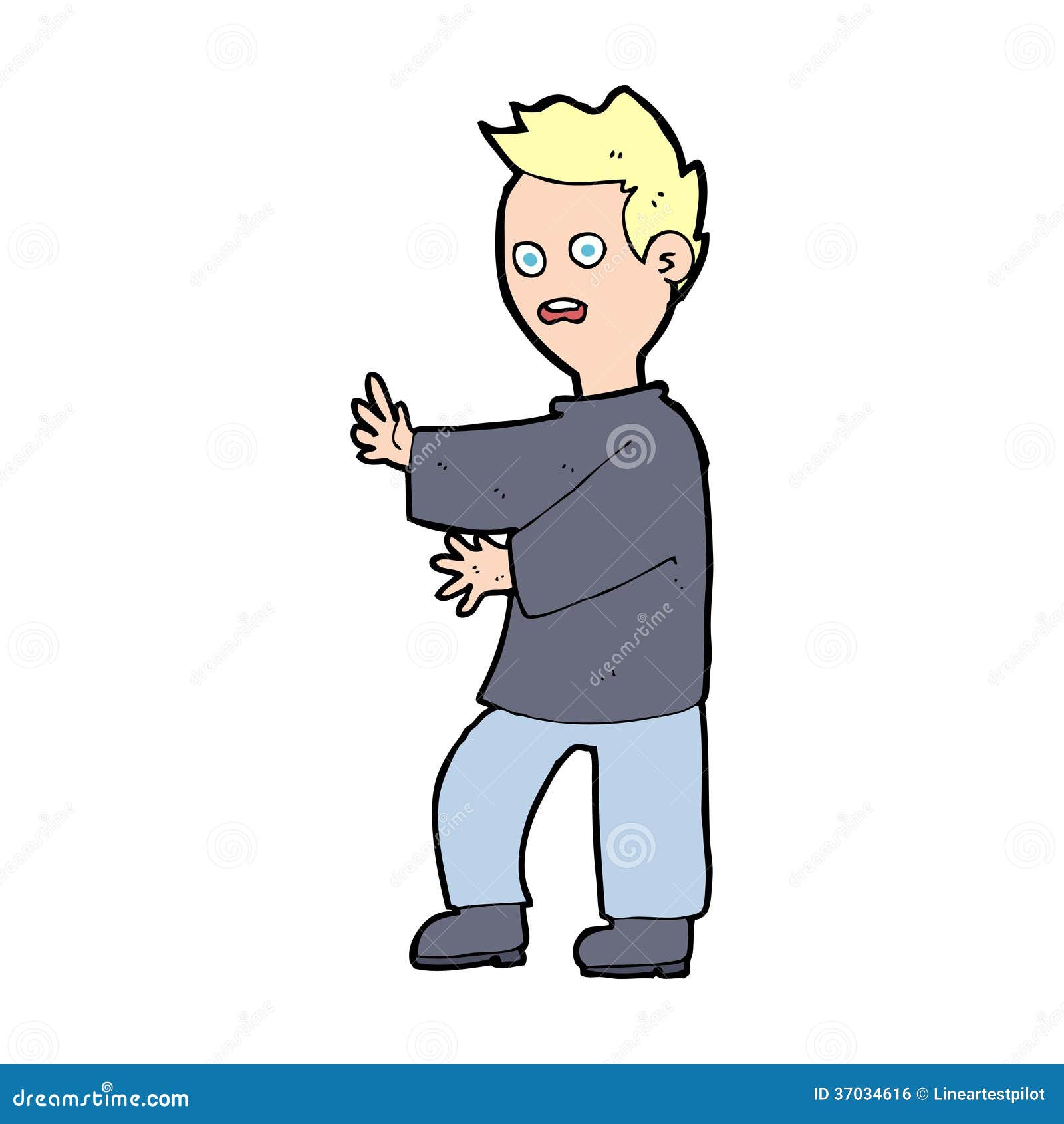 Cartoon shocked man stock vector. Illustration of cartoon - 37034616