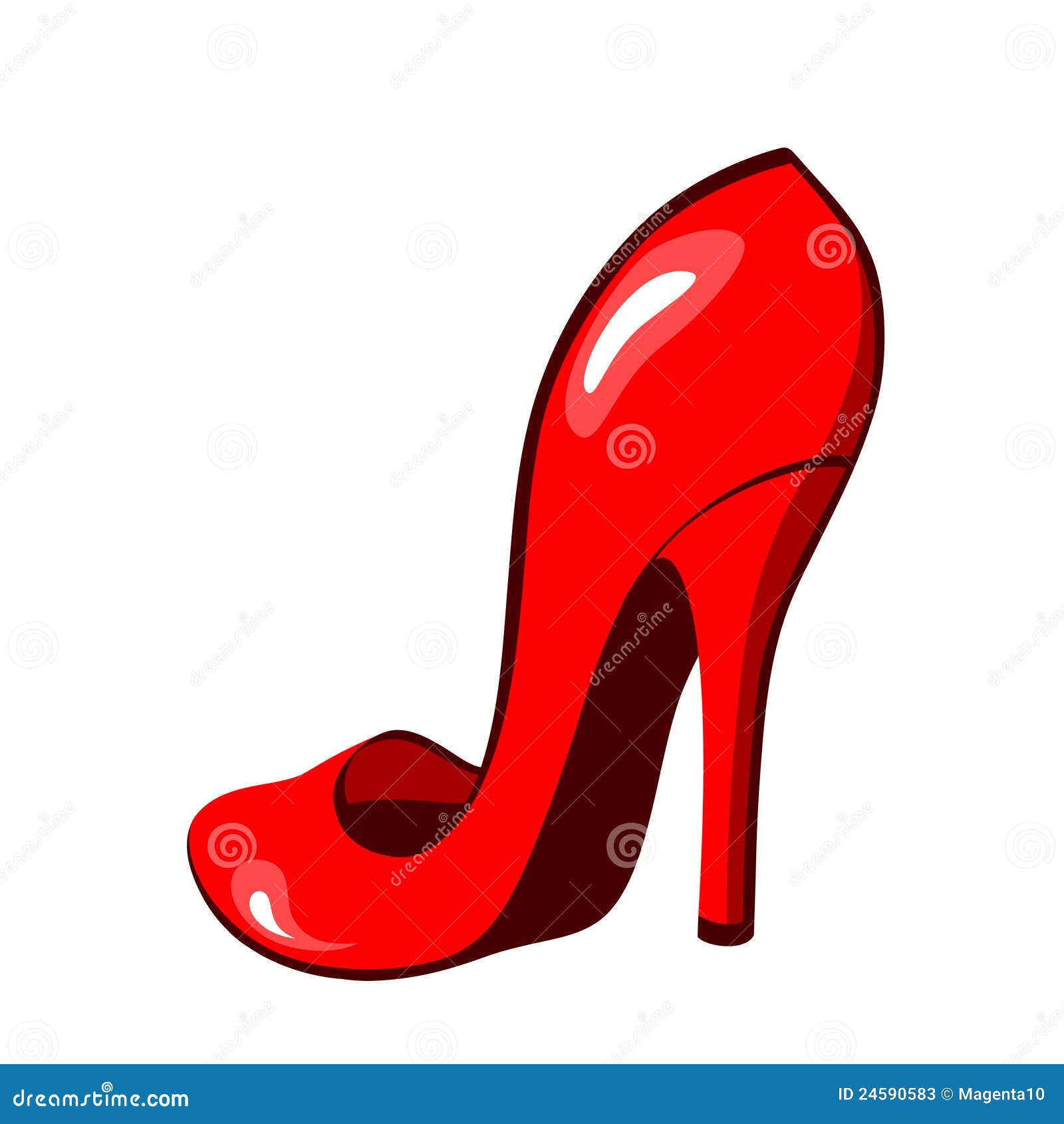 Cartoon shoe stock vector. Illustration of beauty, heel - 24590583