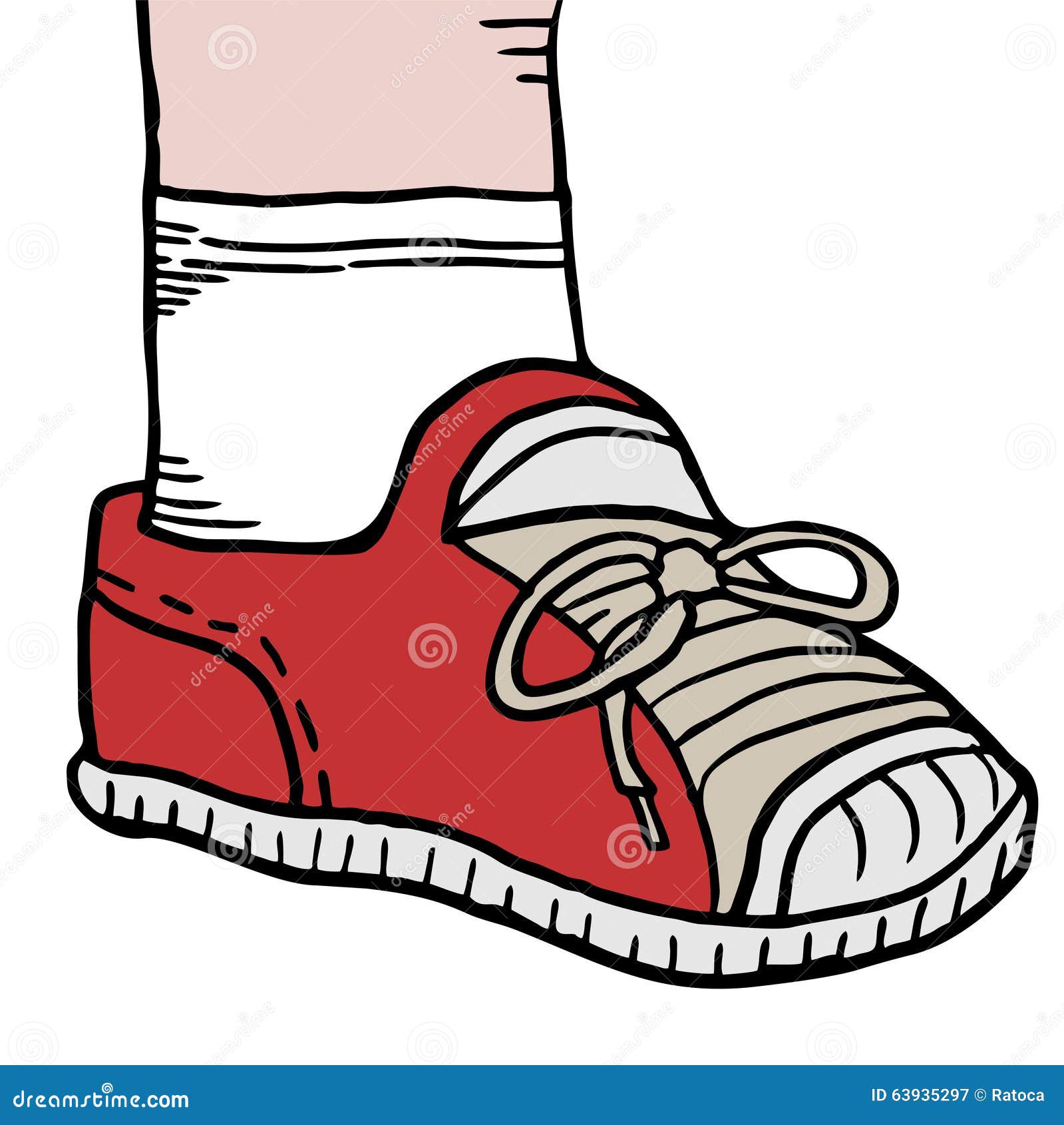 Cartoon shoe stock vector. Illustration of sports, shoe - 63935297