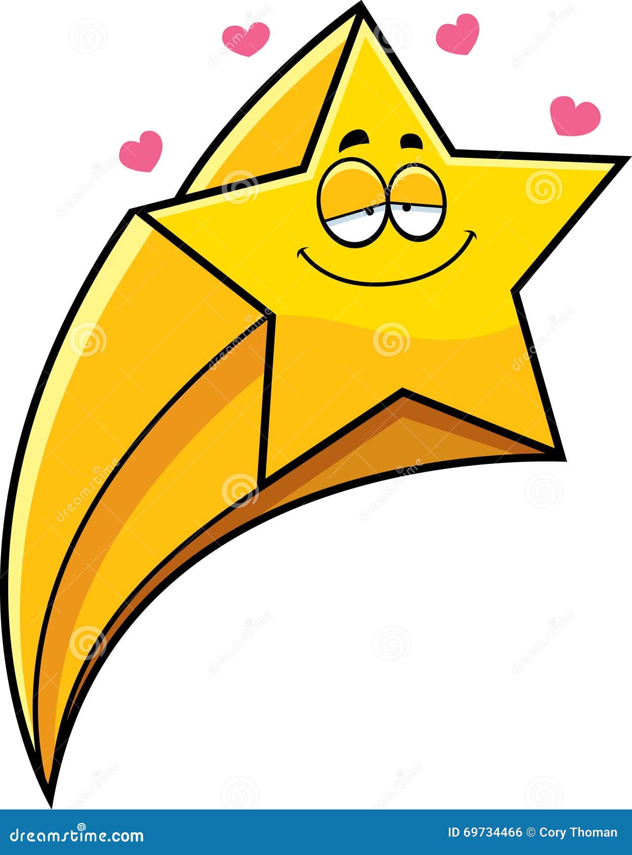 Cartoon Shooting Star in Love Stock Vector - Illustration of clipart ...