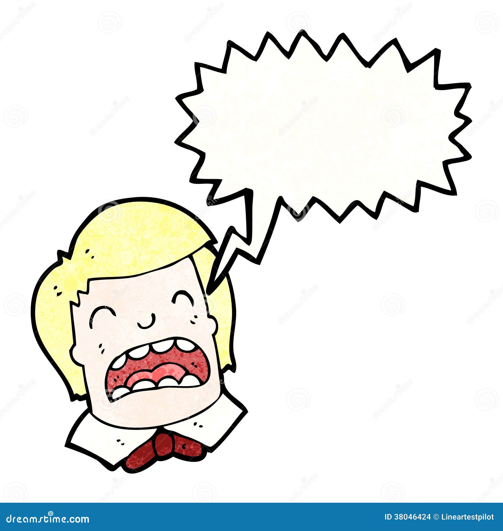 Cartoon shouting boy stock vector. Illustration of cute - 38046424
