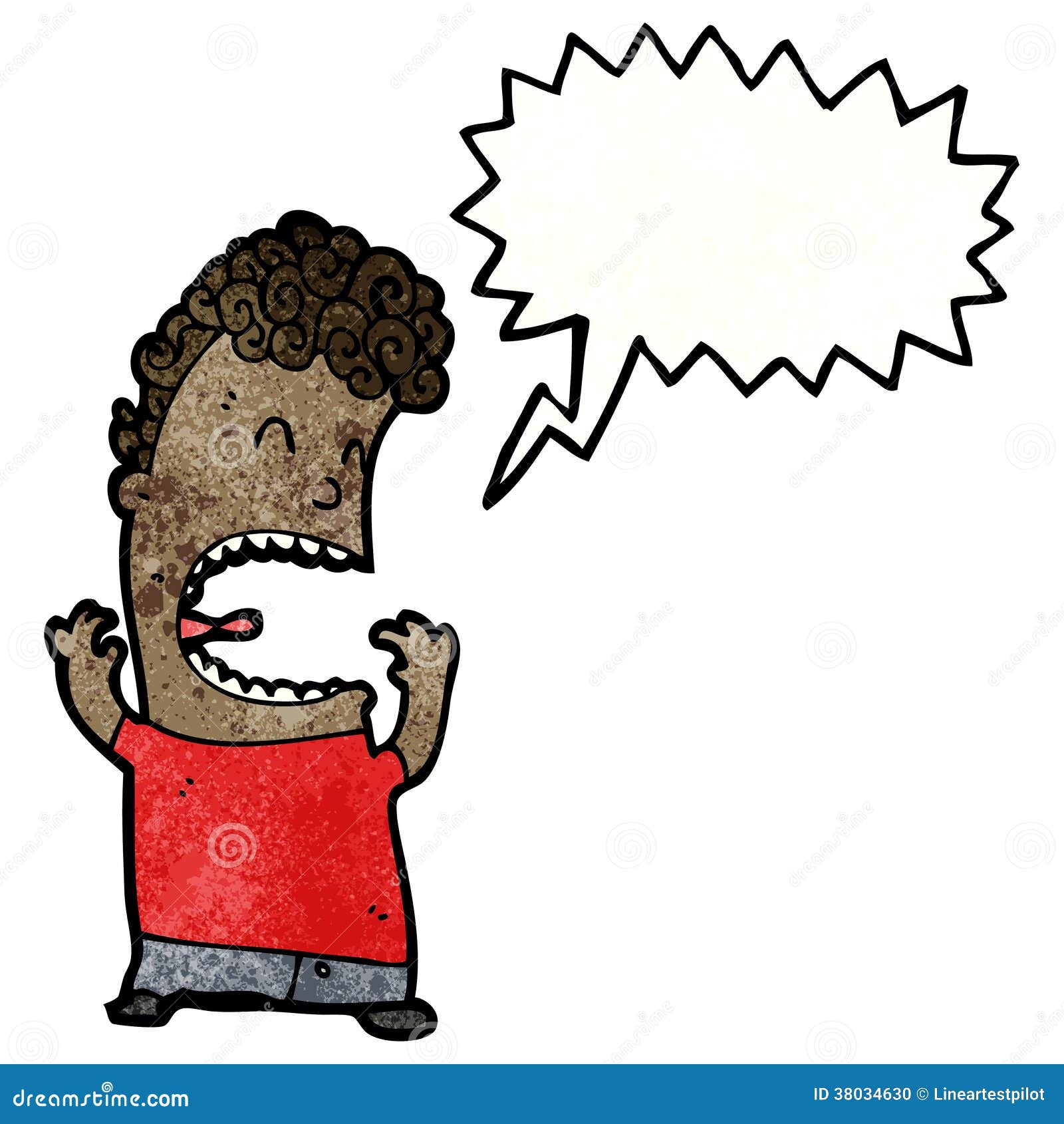 Cartoon shouting man stock vector. Illustration of clip - 38034630
