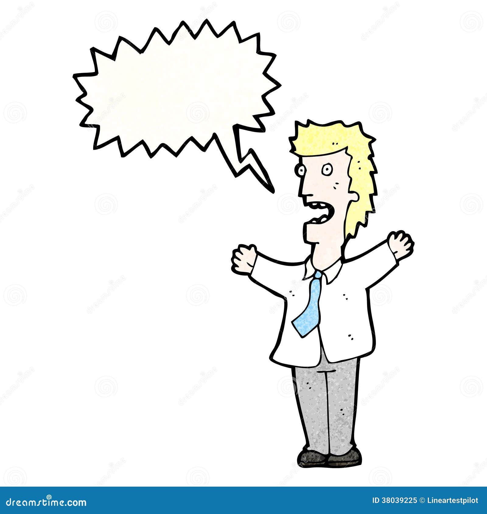 Cartoon shouting man stock vector. Illustration of silly - 38039225