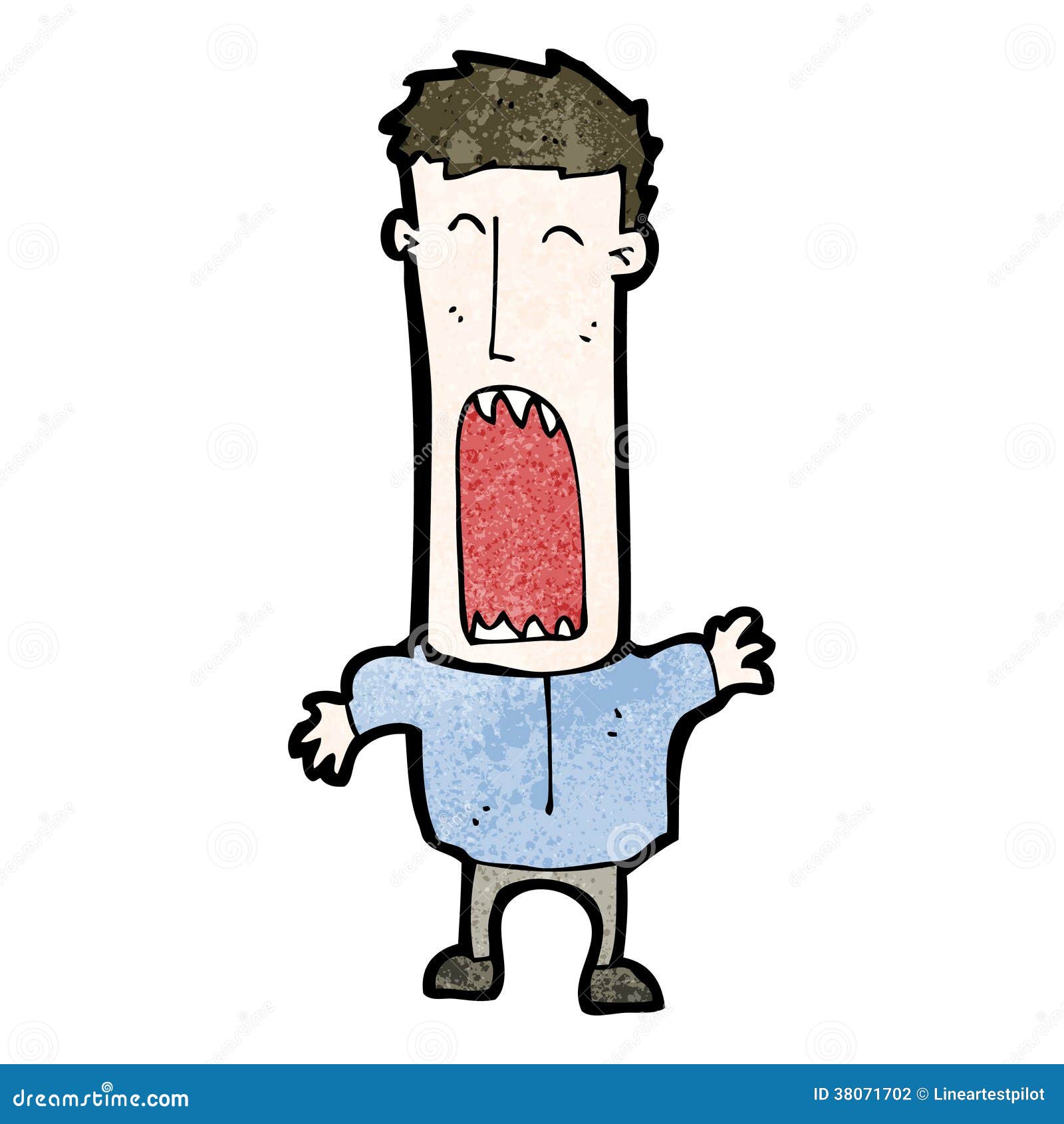 Cartoon shouting man stock vector. Illustration of crazy - 38071702