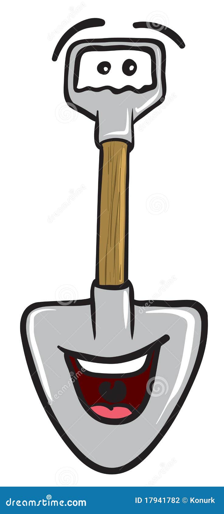 Cartoon shovel character stock vector. Illustration of agriculture ...