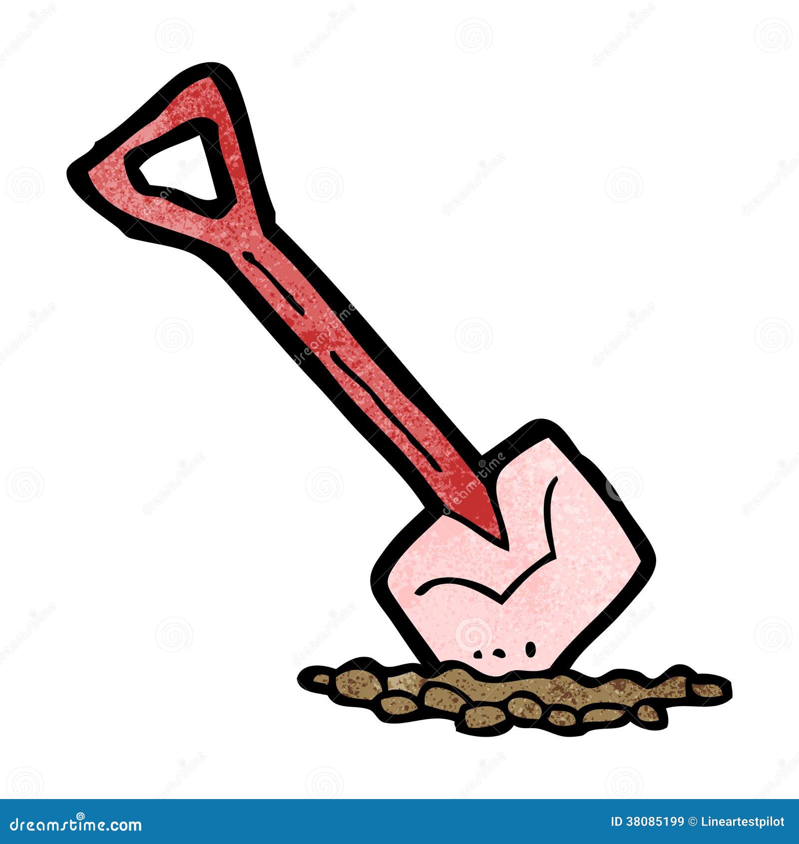 Cartoon shovel stock vector. Illustration of digging - 38085199