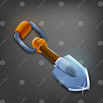 Cartoon Shovel. Vector Illustration. Stock Vector - Illustration of ...