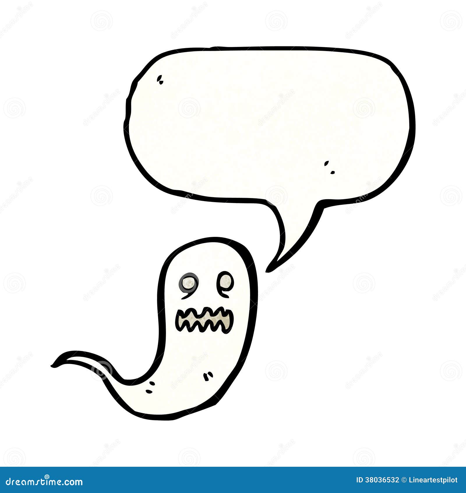 Cartoon shrieking ghost stock vector. Illustration of drawn - 38036532