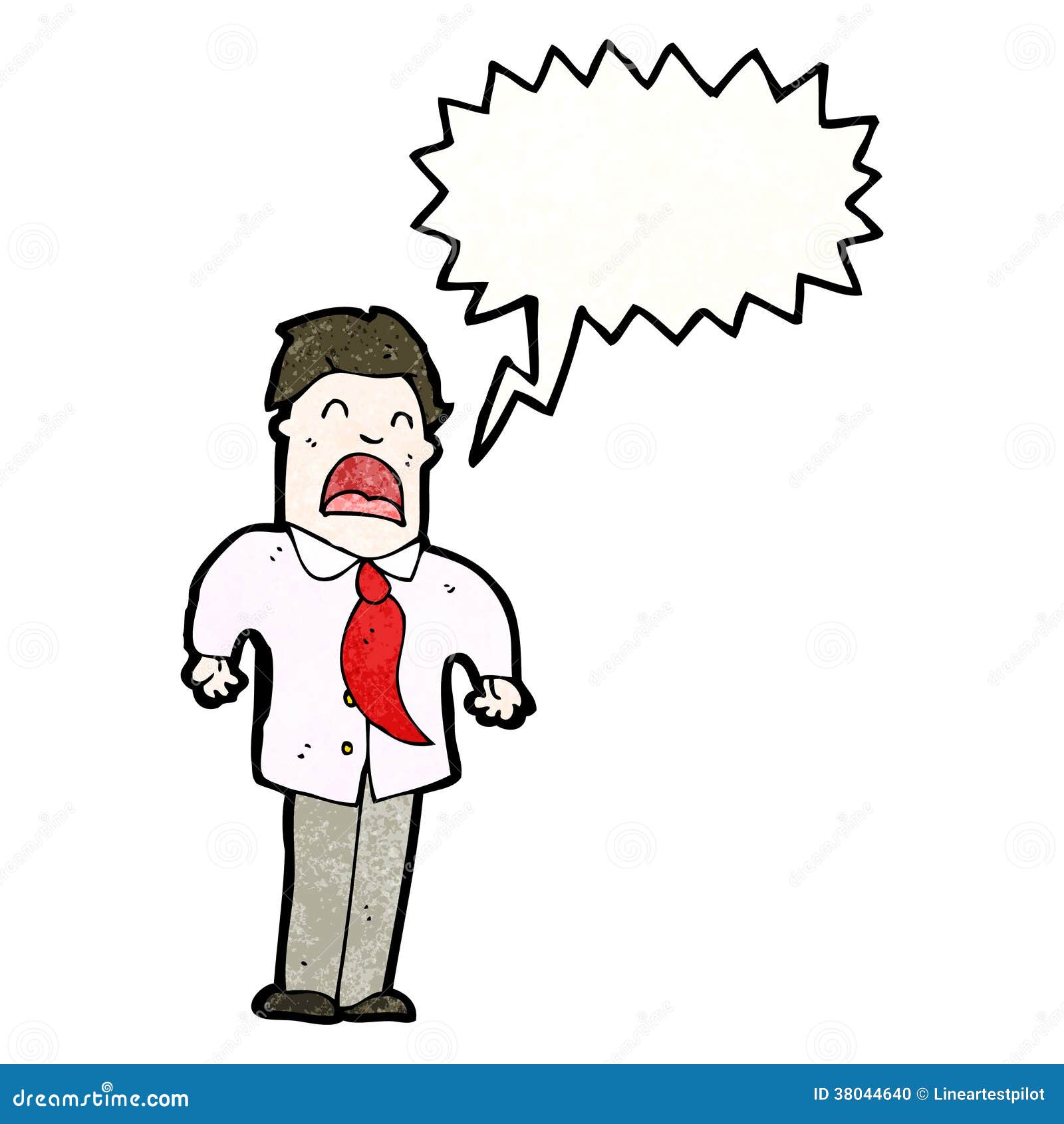 Cartoon shrieking man stock vector. Illustration of character - 38044640