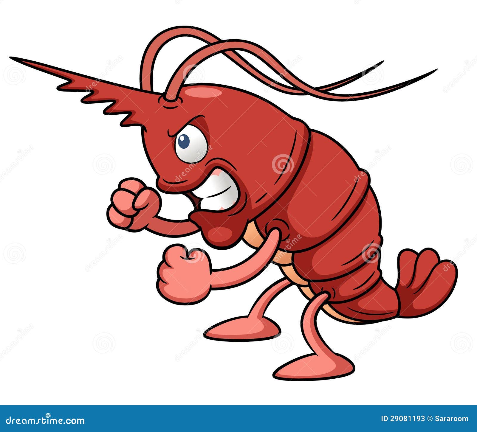 Cartoon shrimp stock vector. Illustration of nature, food - 29081193