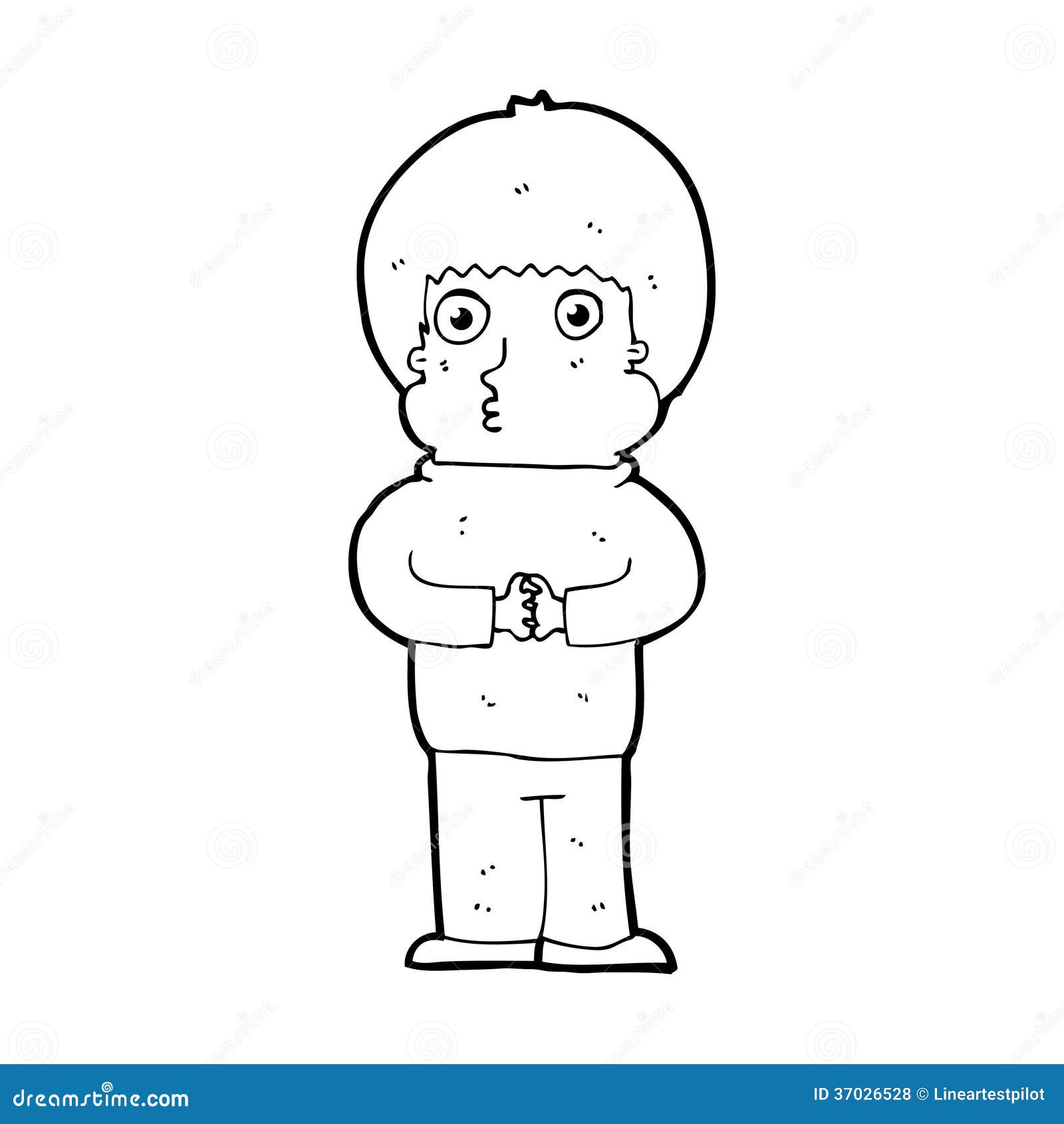 Cartoon shy boy stock illustration. Illustration of cartoon - 37026528