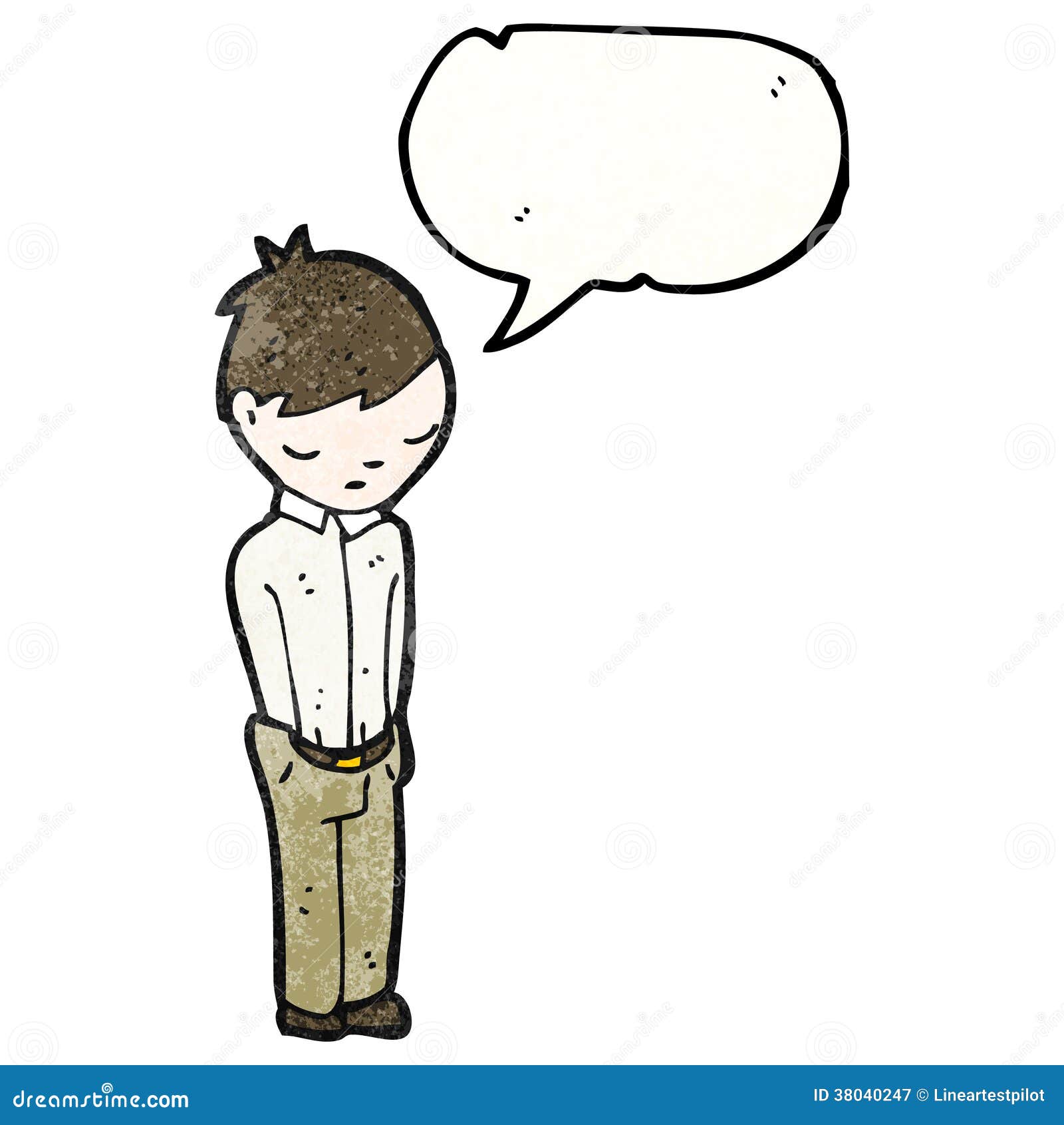 Cartoon shy man stock vector. Illustration of texture - 38040247