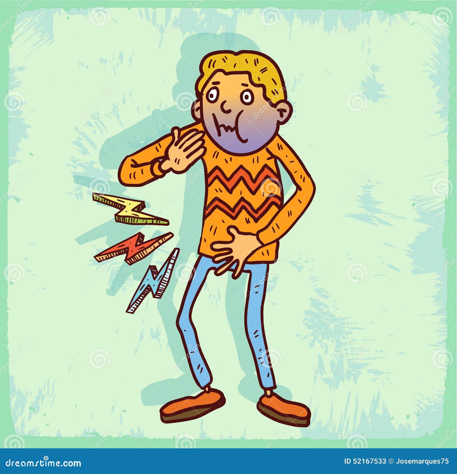 Cartoon Sick Illustration , Vector Icon. Stock Vector - Illustration of ...