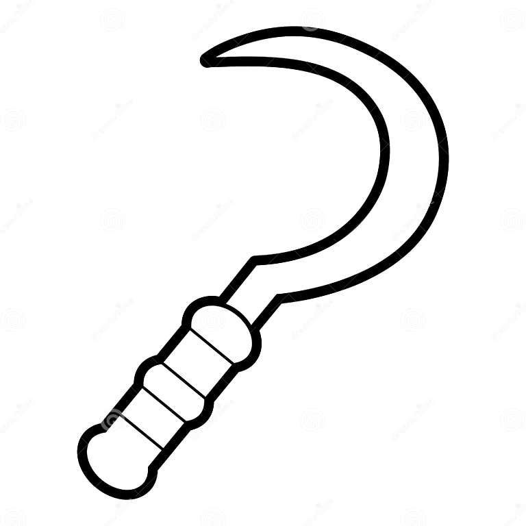 Cartoon sickle stock vector. Illustration of icon, design - 258212871