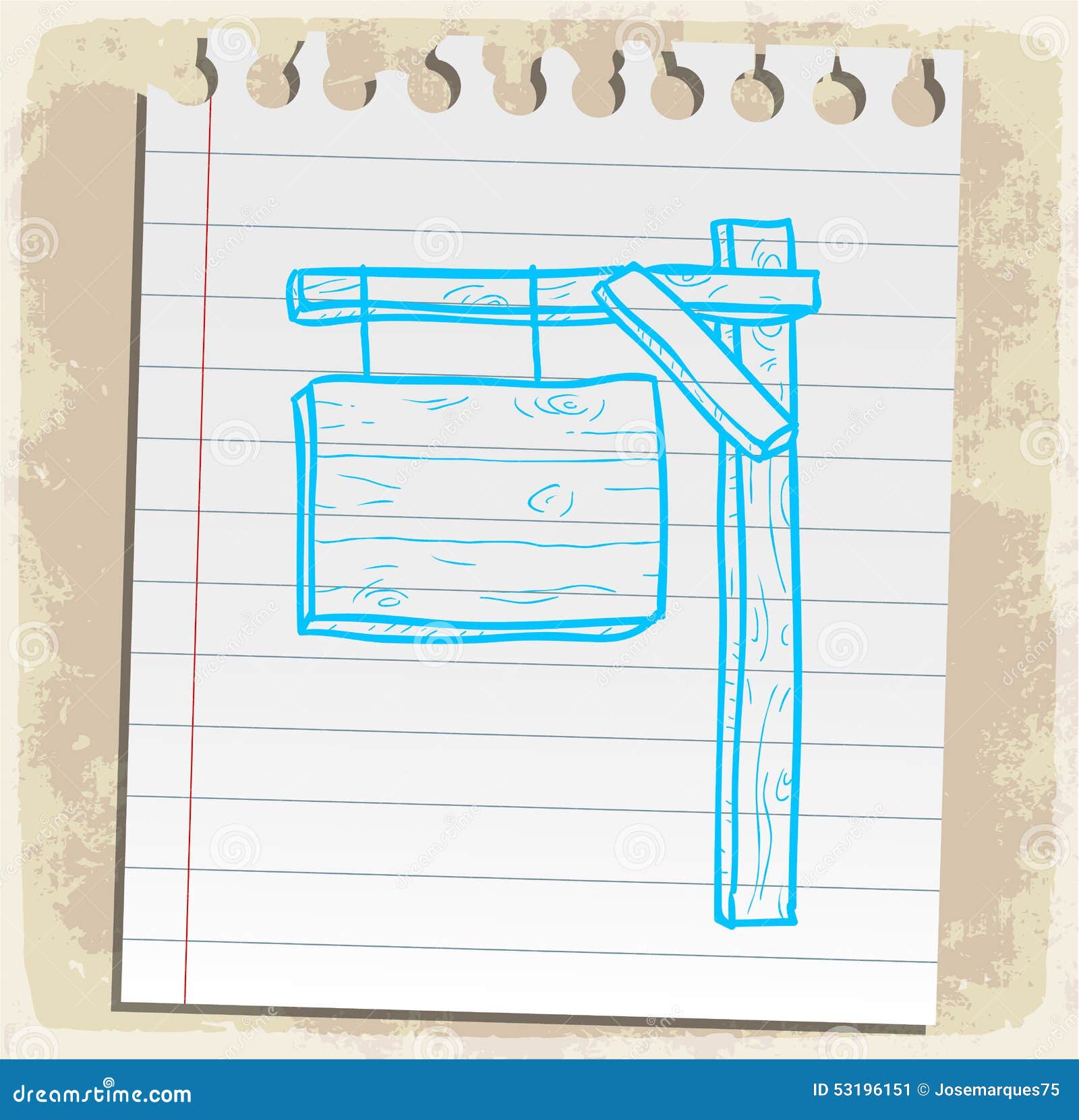 Cartoon Sign on Paper Note, Vector Illustration Stock Vector ...