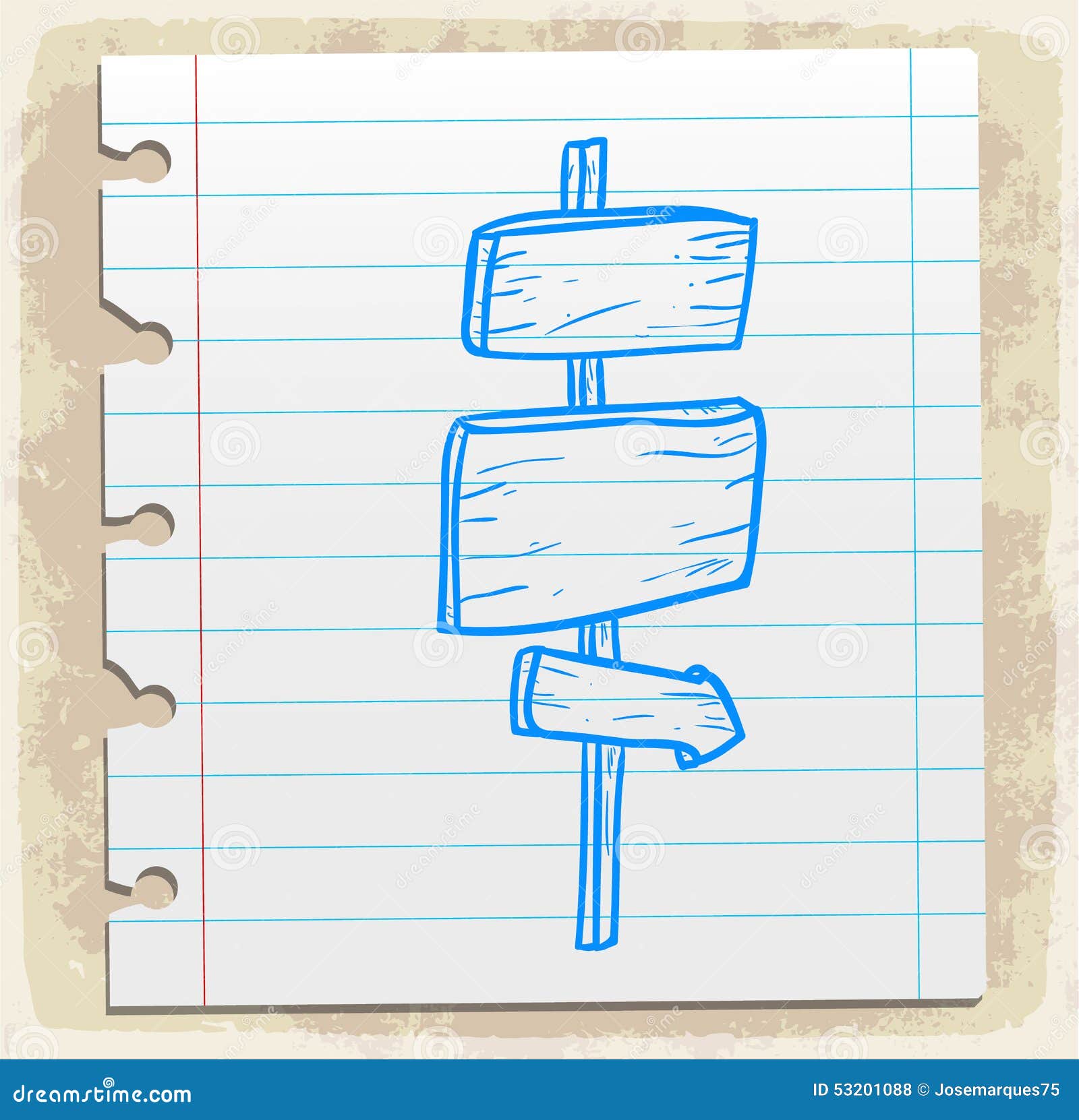 Cartoon Sign on Paper Note, Vector Illustration Stock Vector ...