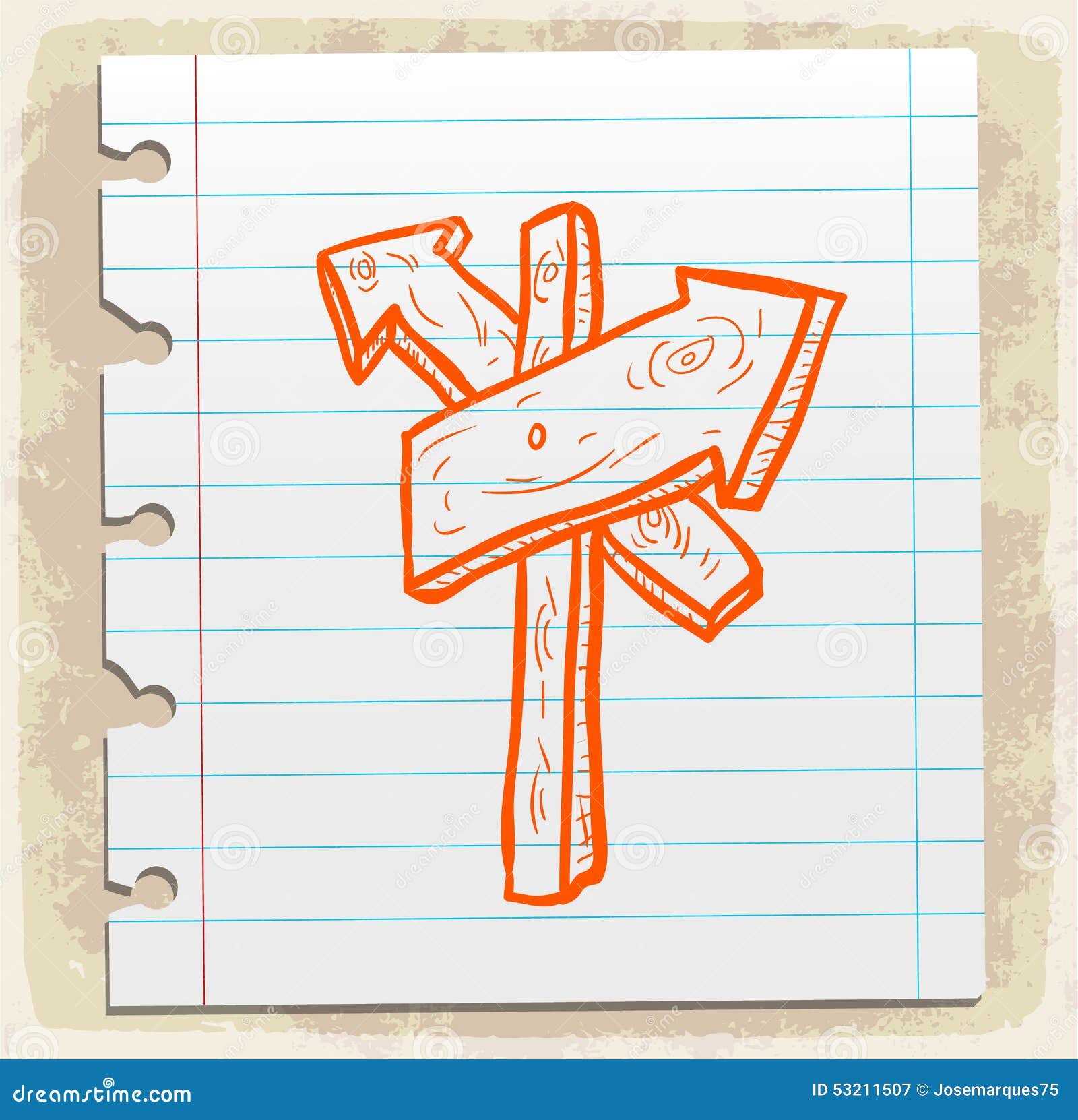 Cartoon Sign on Paper Note, Vector Illustration Stock Vector ...