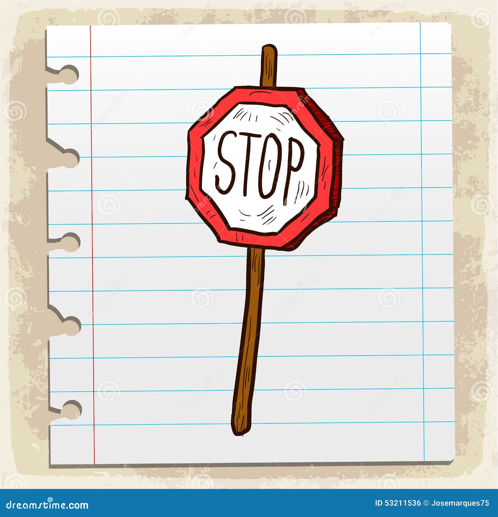 Cartoon Sign on Paper Note, Vector Illustration Stock Vector ...