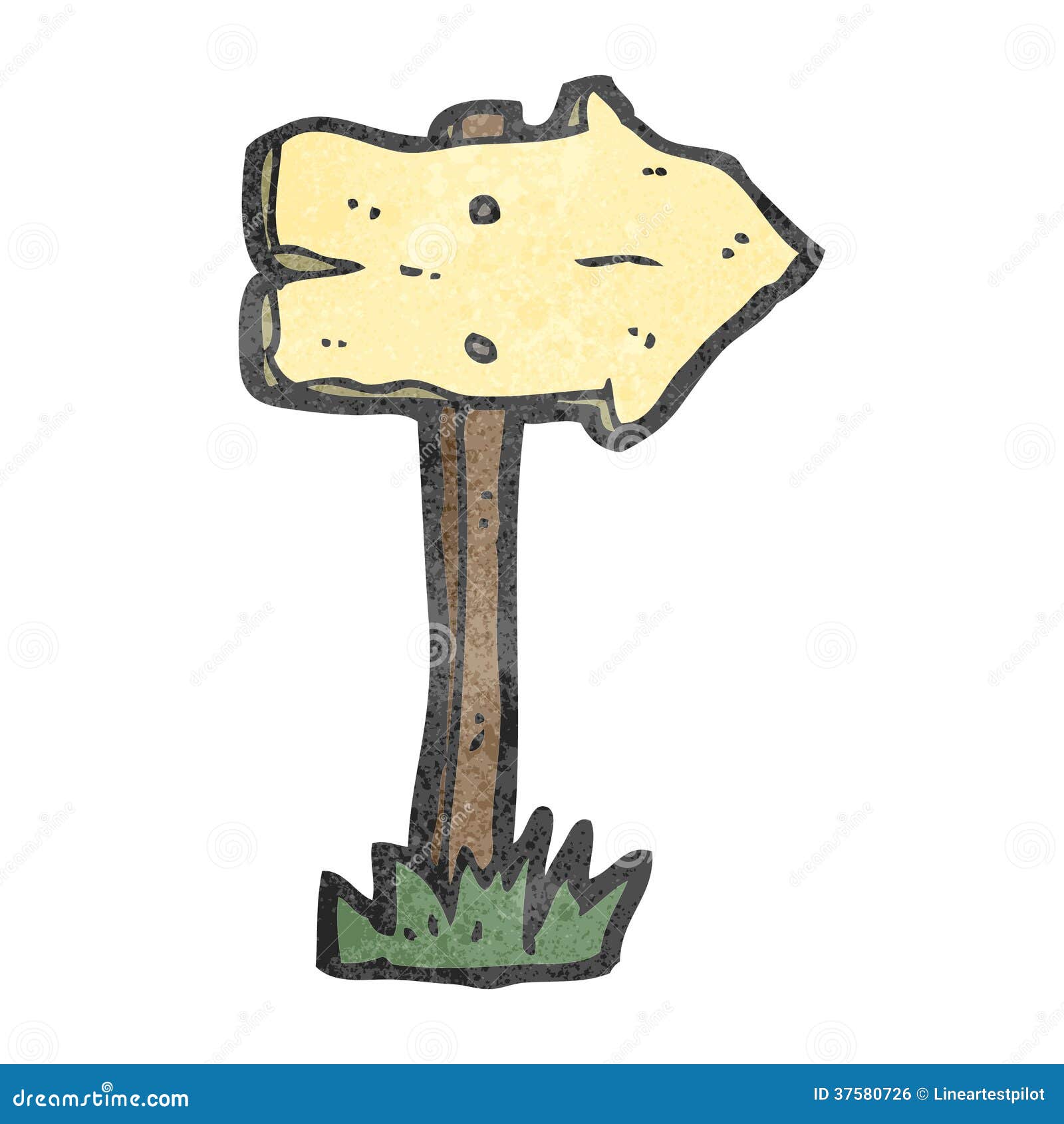Cartoon sign post stock vector. Illustration of post - 37580726