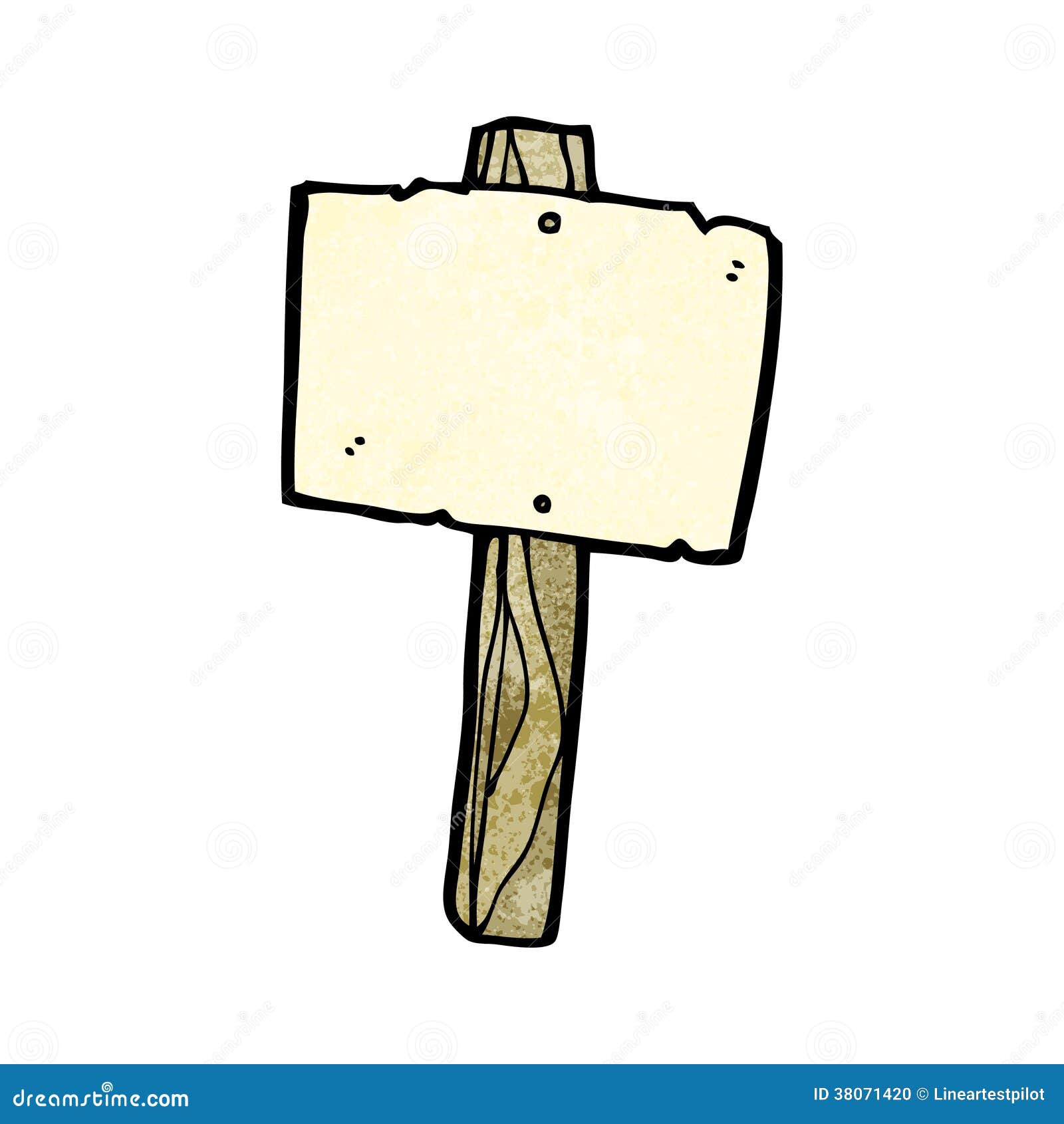 Cartoon sign post stock vector. Illustration of drawing - 38071420