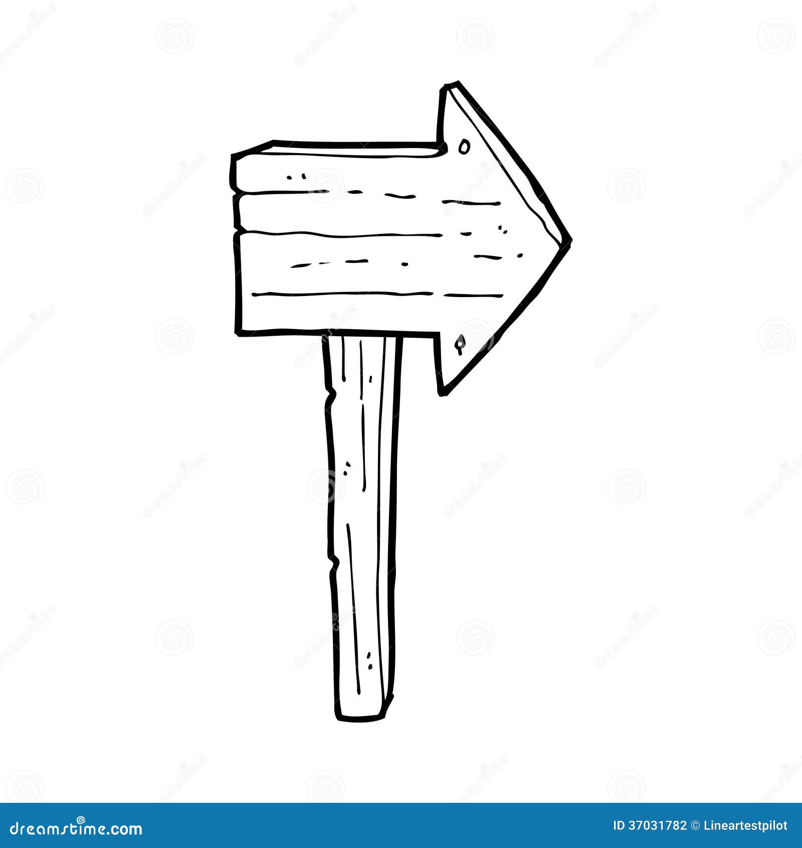 Cartoon sign post stock illustration. Illustration of direction - 37031782