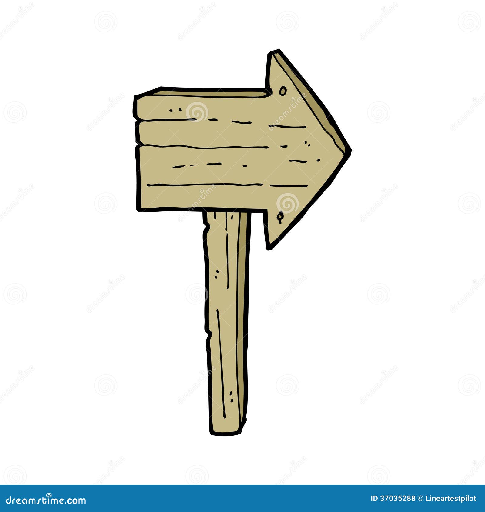 Cartoon sign post stock vector. Illustration of cartoon - 37035288