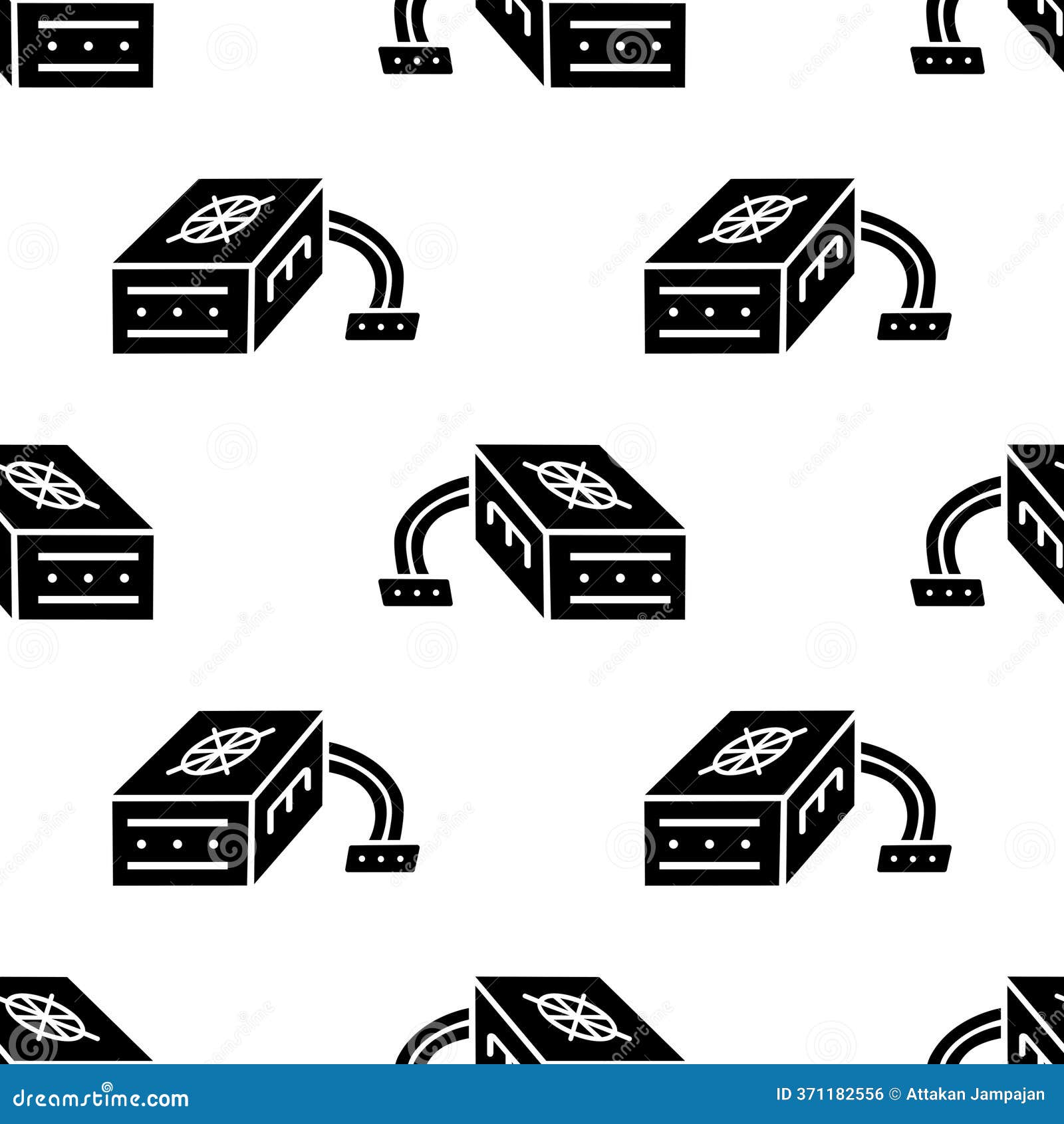 Computer Liquid Cooling System Isometric Blueprints Vector Illustration ...