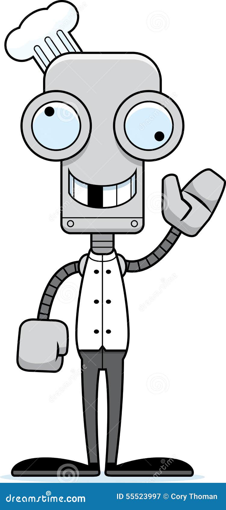 Cartoon Silly Chef Robot stock vector. Illustration of technology ...