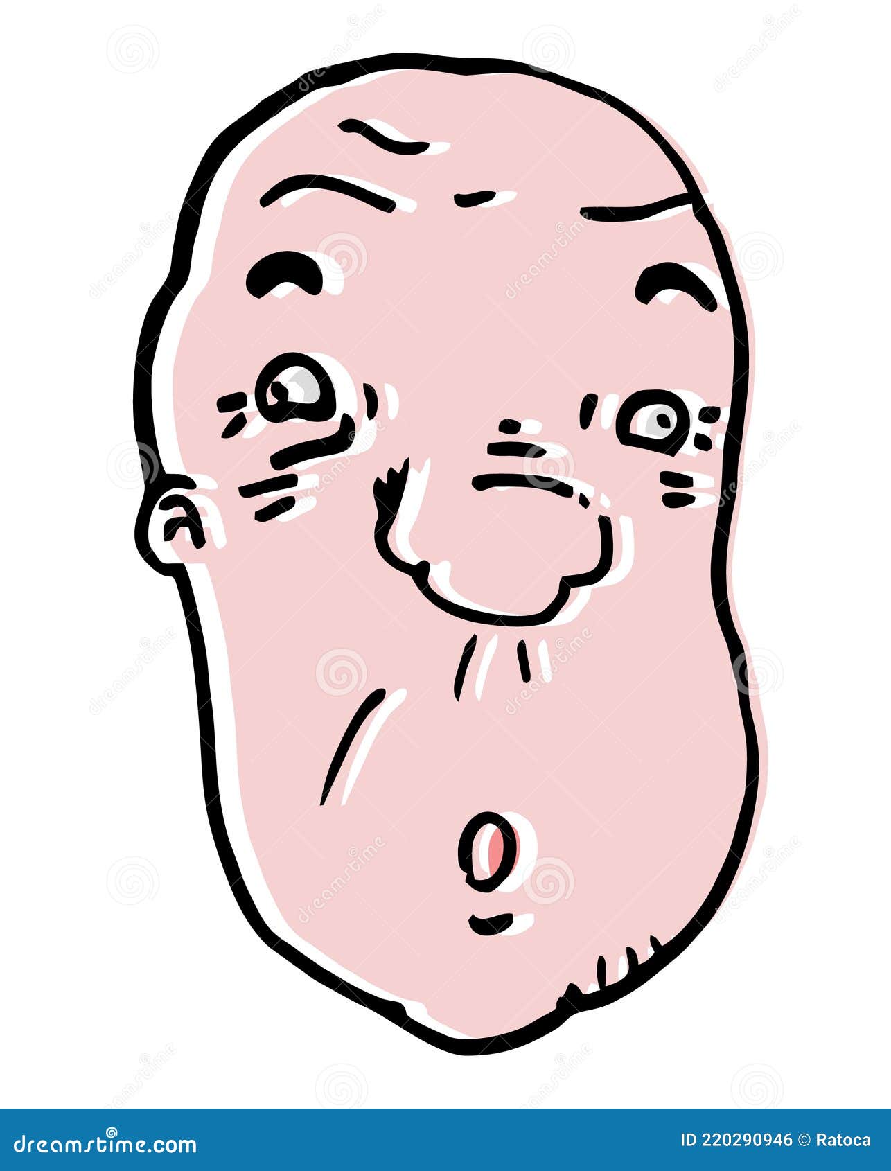 Cartoon silly face stock vector. Illustration of face - 220290946