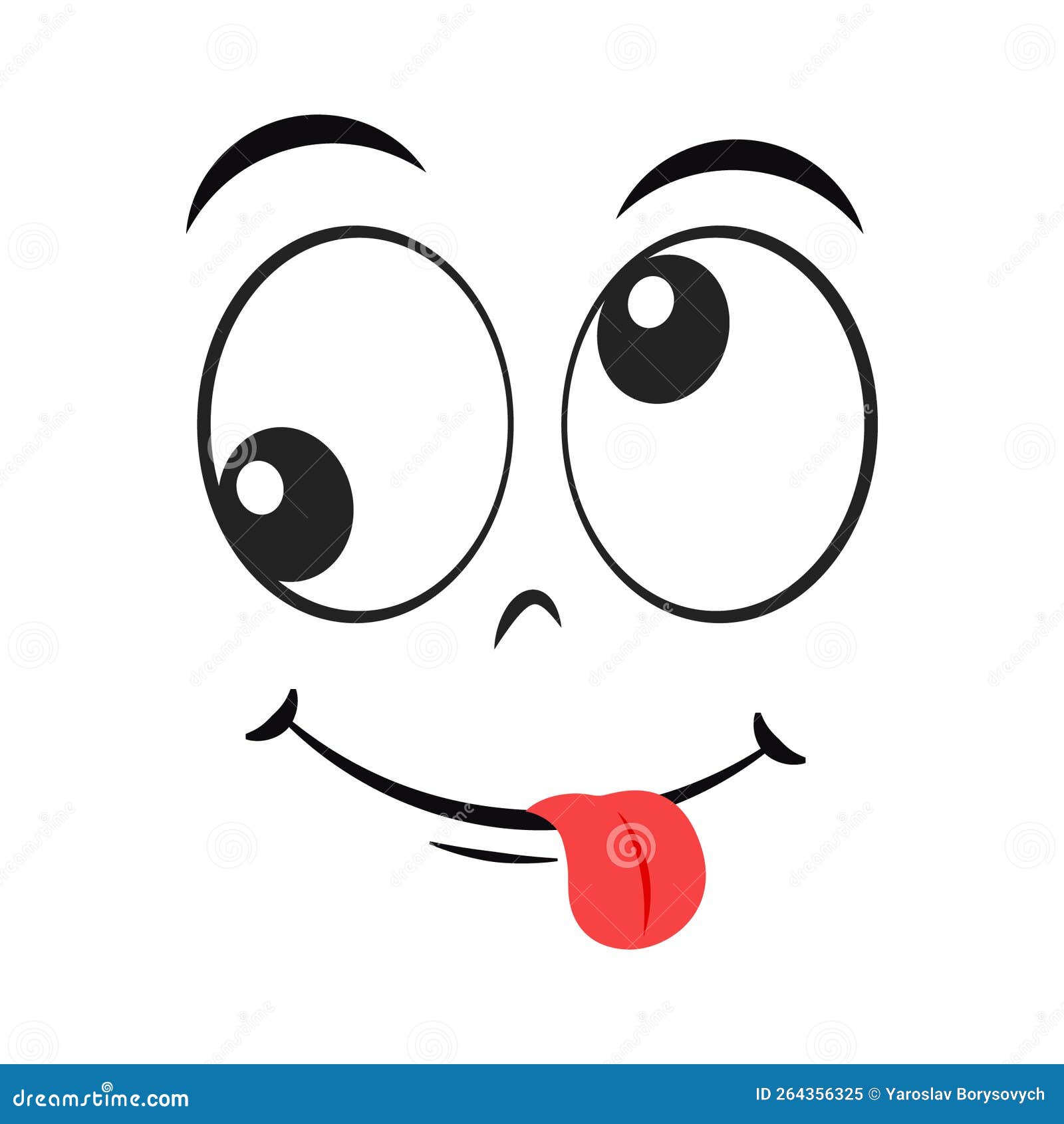 Cartoon Silly Face. Silly Expression Vector | CartoonDealer.com #264356325