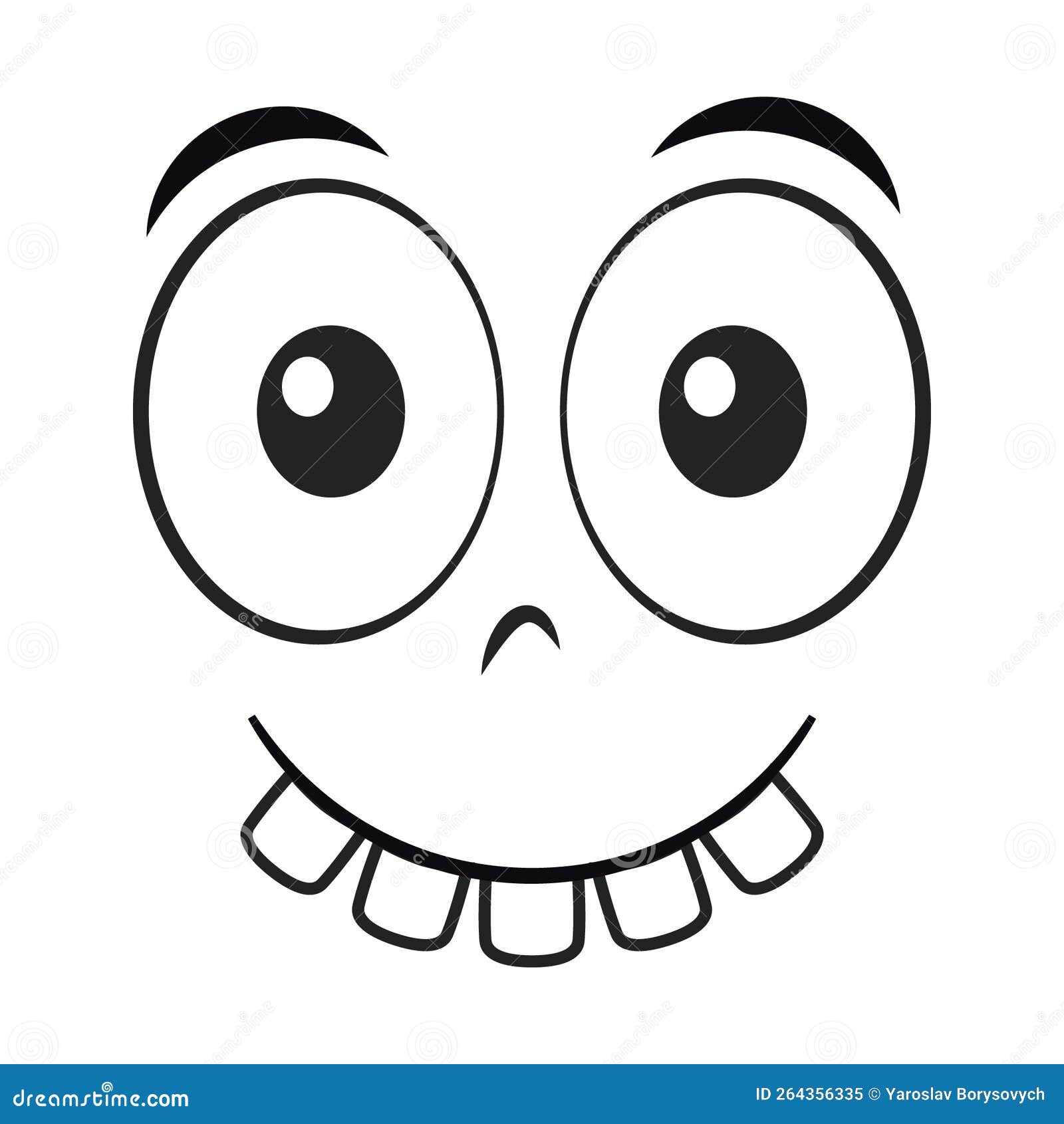 Cartoon Silly Face. Silly Expression Vector Stock Vector - Illustration ...