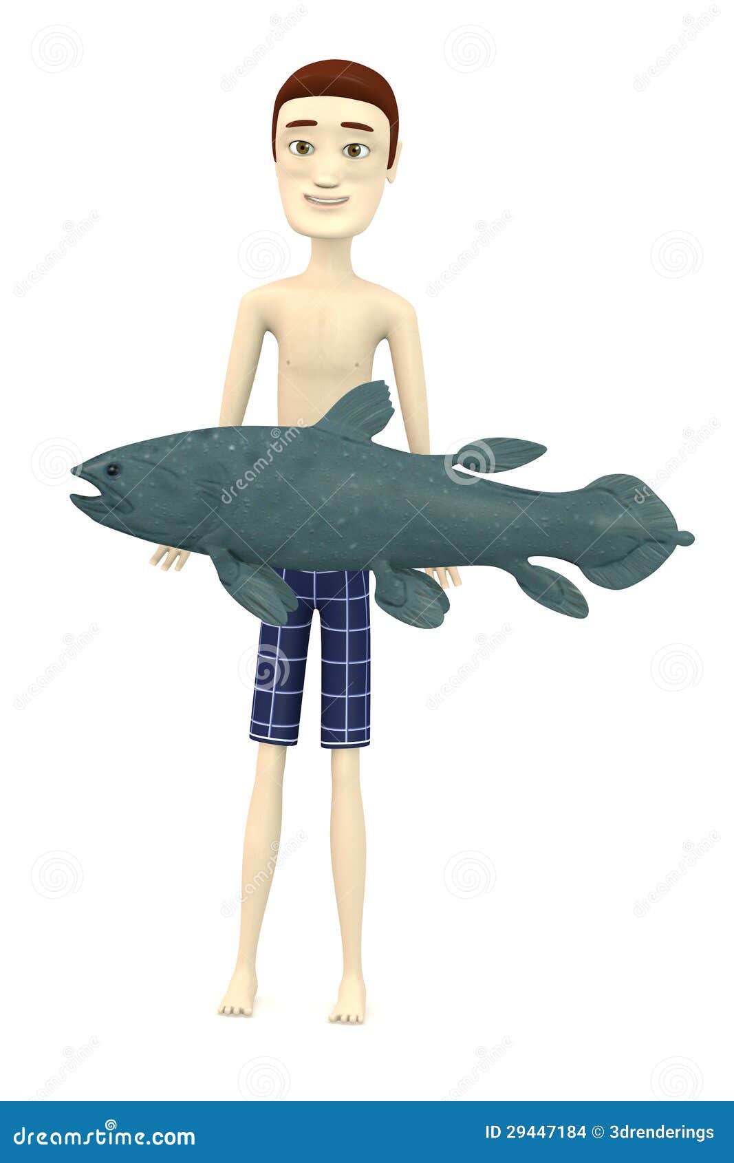 Cartoon Simmer with Latimeria Stock Illustration - Illustration of ...