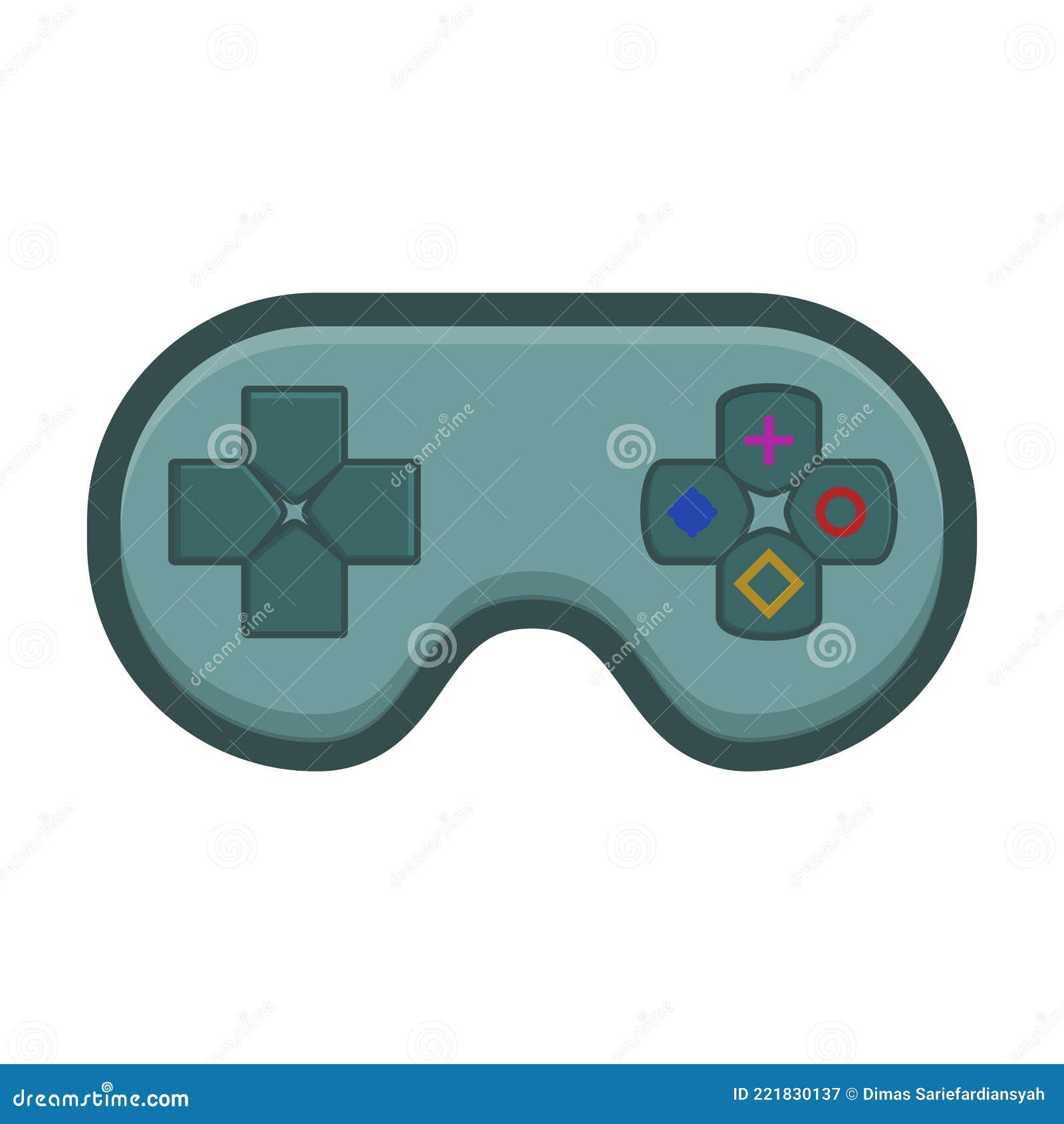 Cartoon Simple Minimalist Game Console Stick Illustration Vector Stock ...