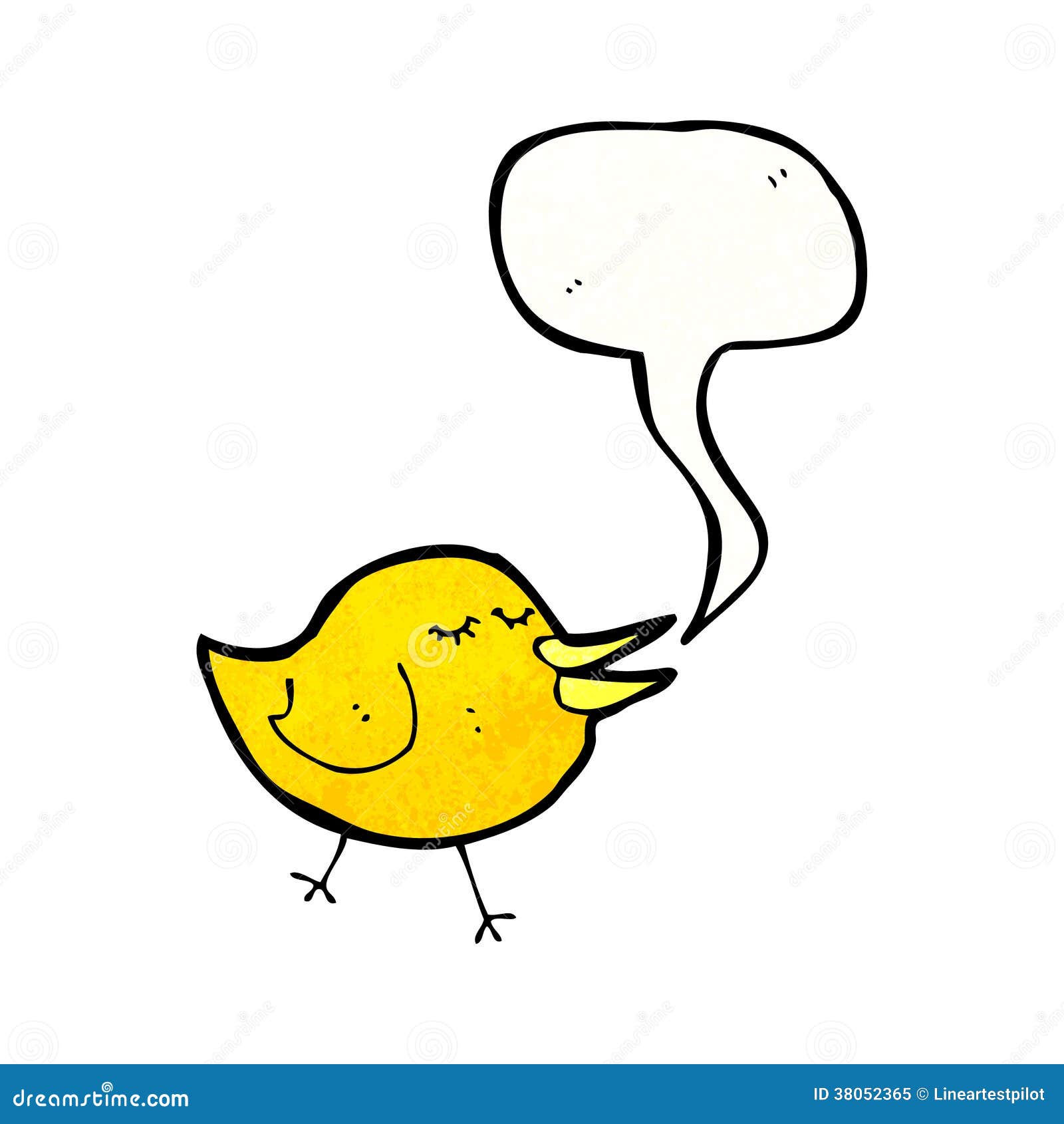 Cartoon singing bird stock vector. Illustration of hand - 38052365