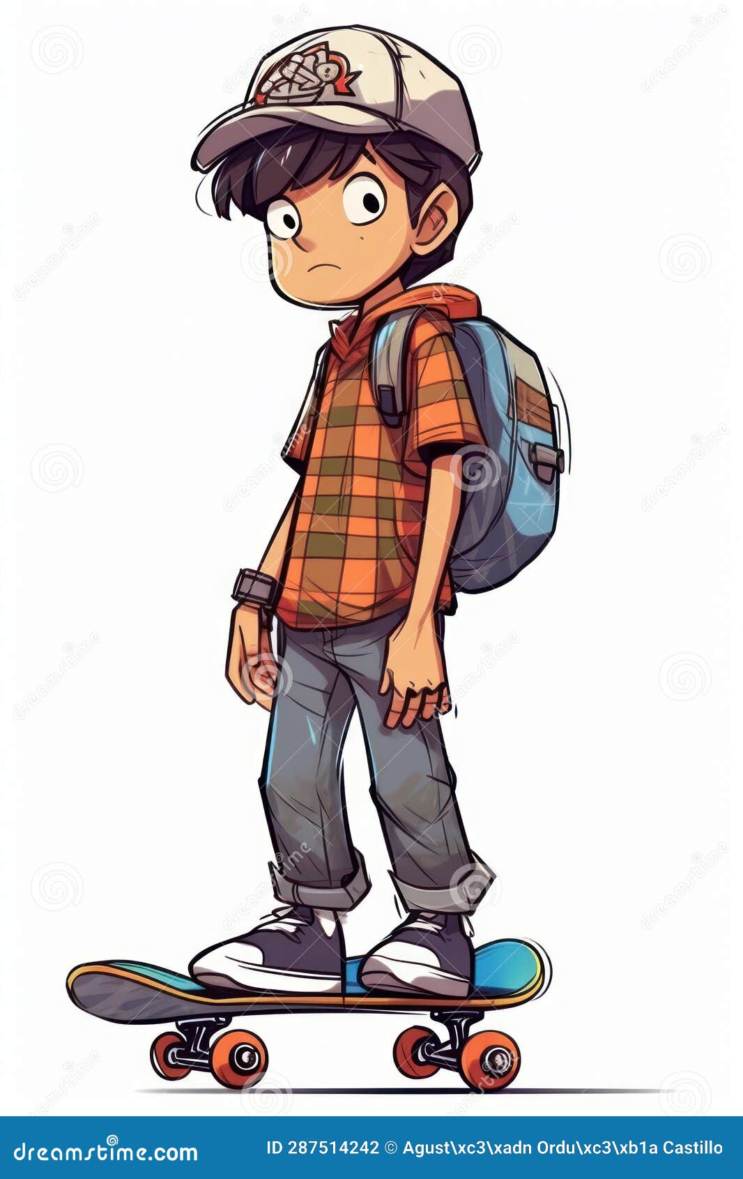 Cartoon of a Skateboard Deck. Stock Photo - Image of person, student ...