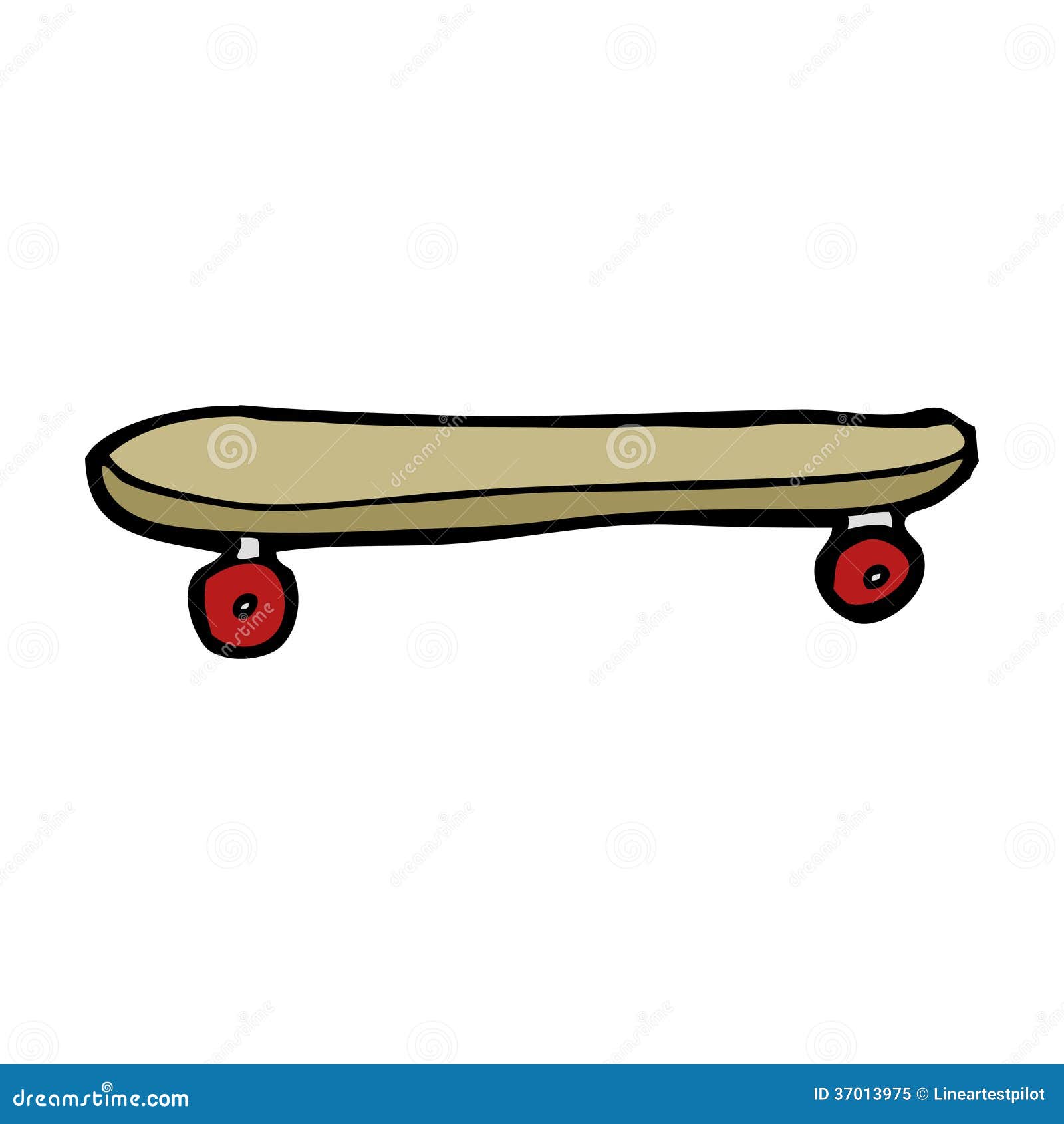 Cartoon skateboard stock vector. Illustration of simple - 37013975