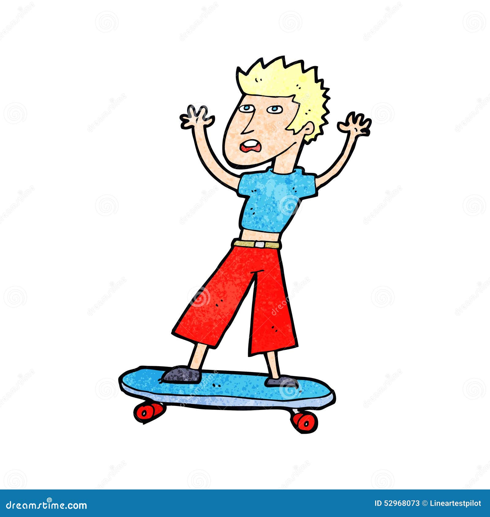 Cartoon skater boy stock illustration. Illustration of skateboard ...