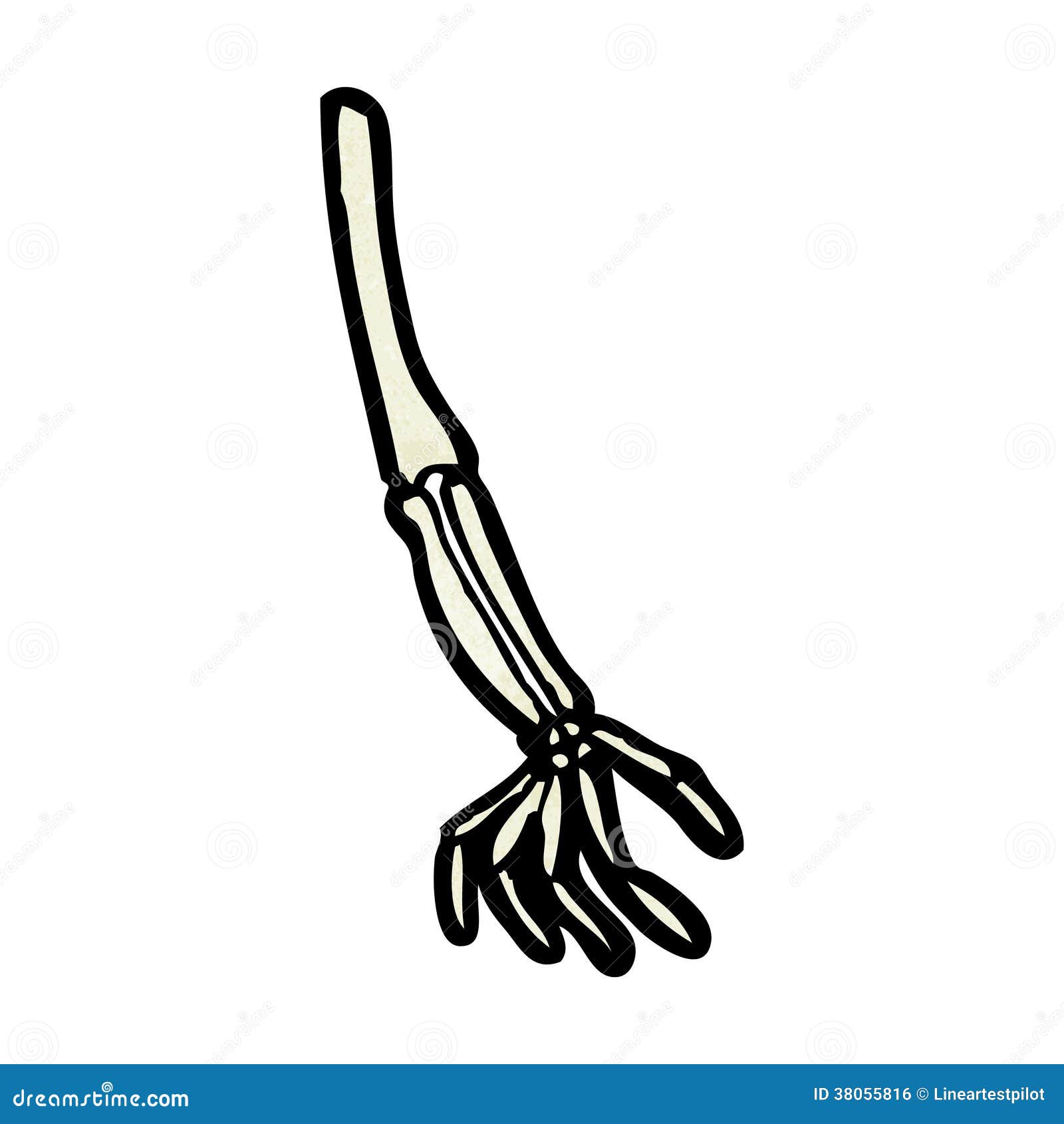 Cartoon skeleton arm stock vector. Illustration of cartoon - 38055816