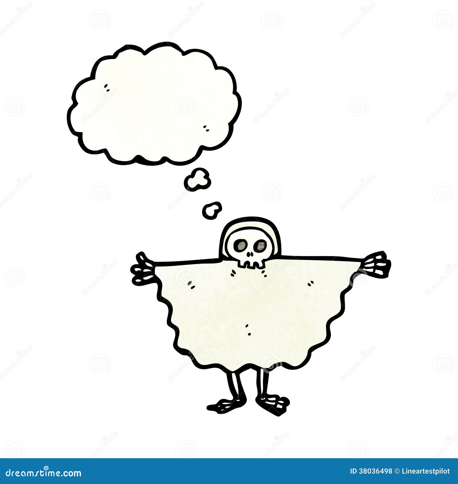 Cartoon Skeleton Ghost Vector Illustration | CartoonDealer.com #38036498