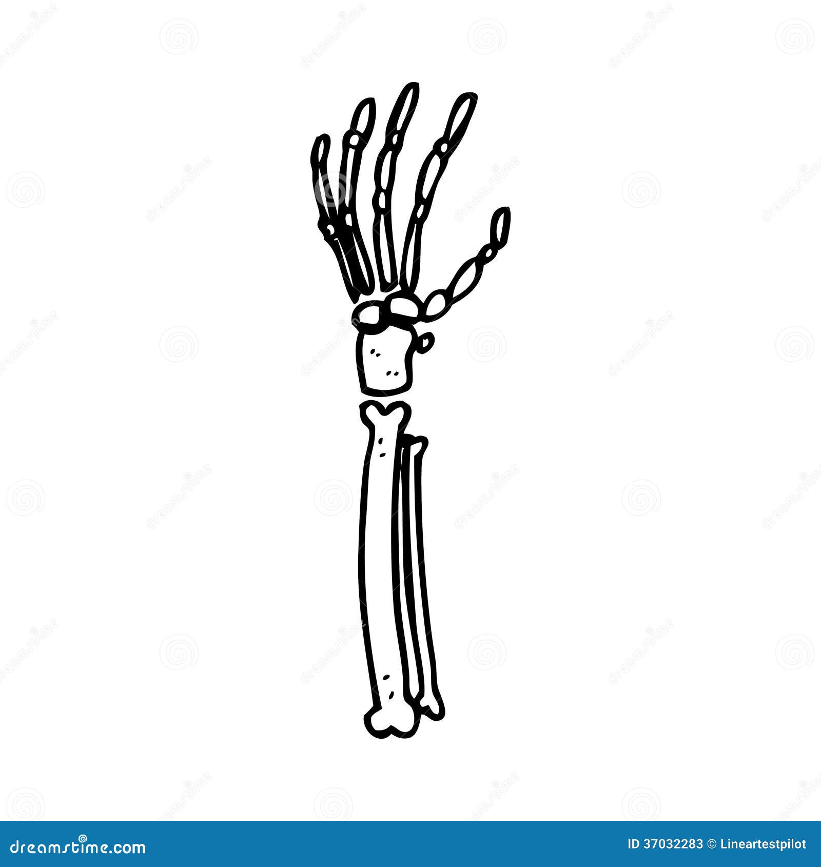 Cartoon skeleton hand stock illustration. Illustration of cartoon ...