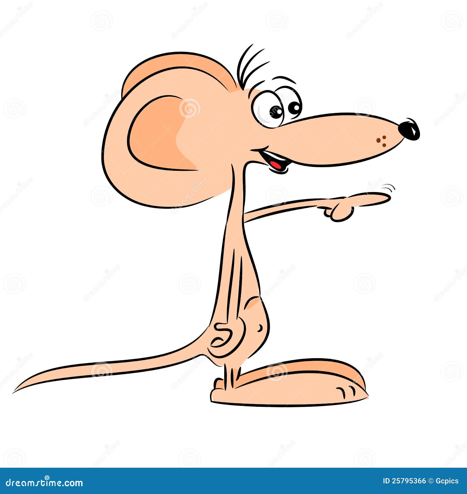 A Cartoon Sketch of a Mouse Stock Vector - Illustration of finger ...