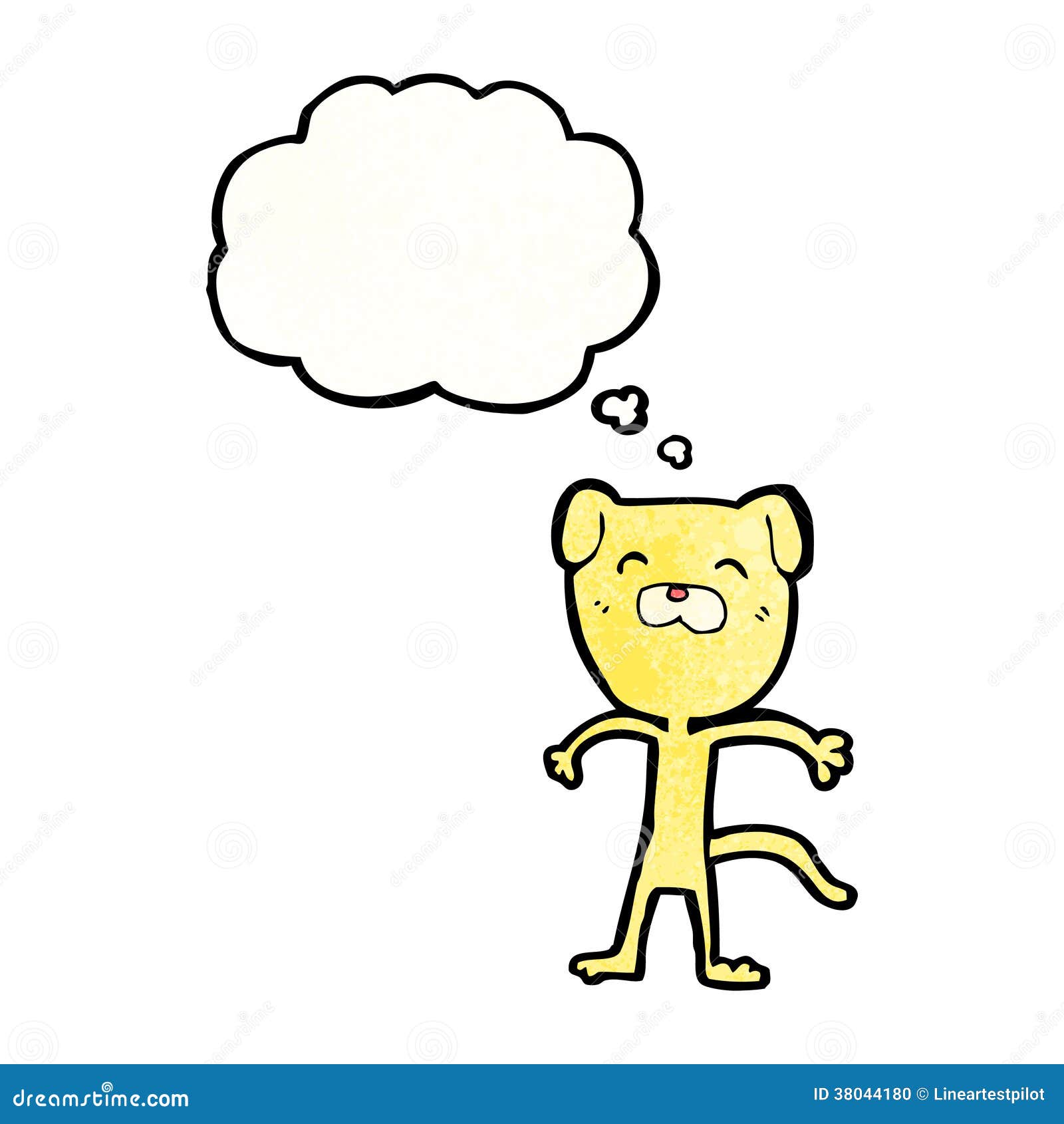 Cartoon skinny dog stock vector. Illustration of textured - 38044180