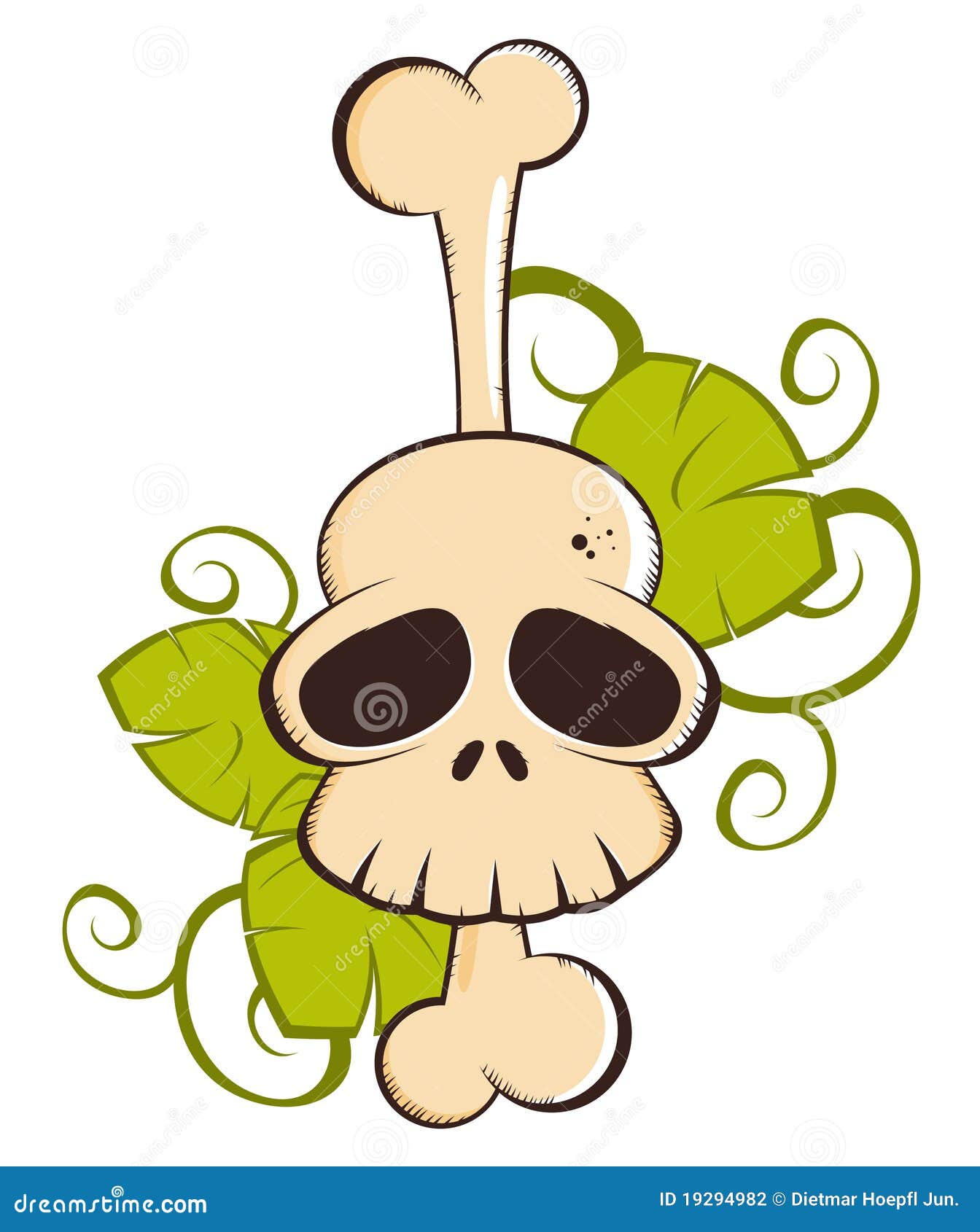Cartoon skull stock vector. Illustration of brown, concept - 19294982